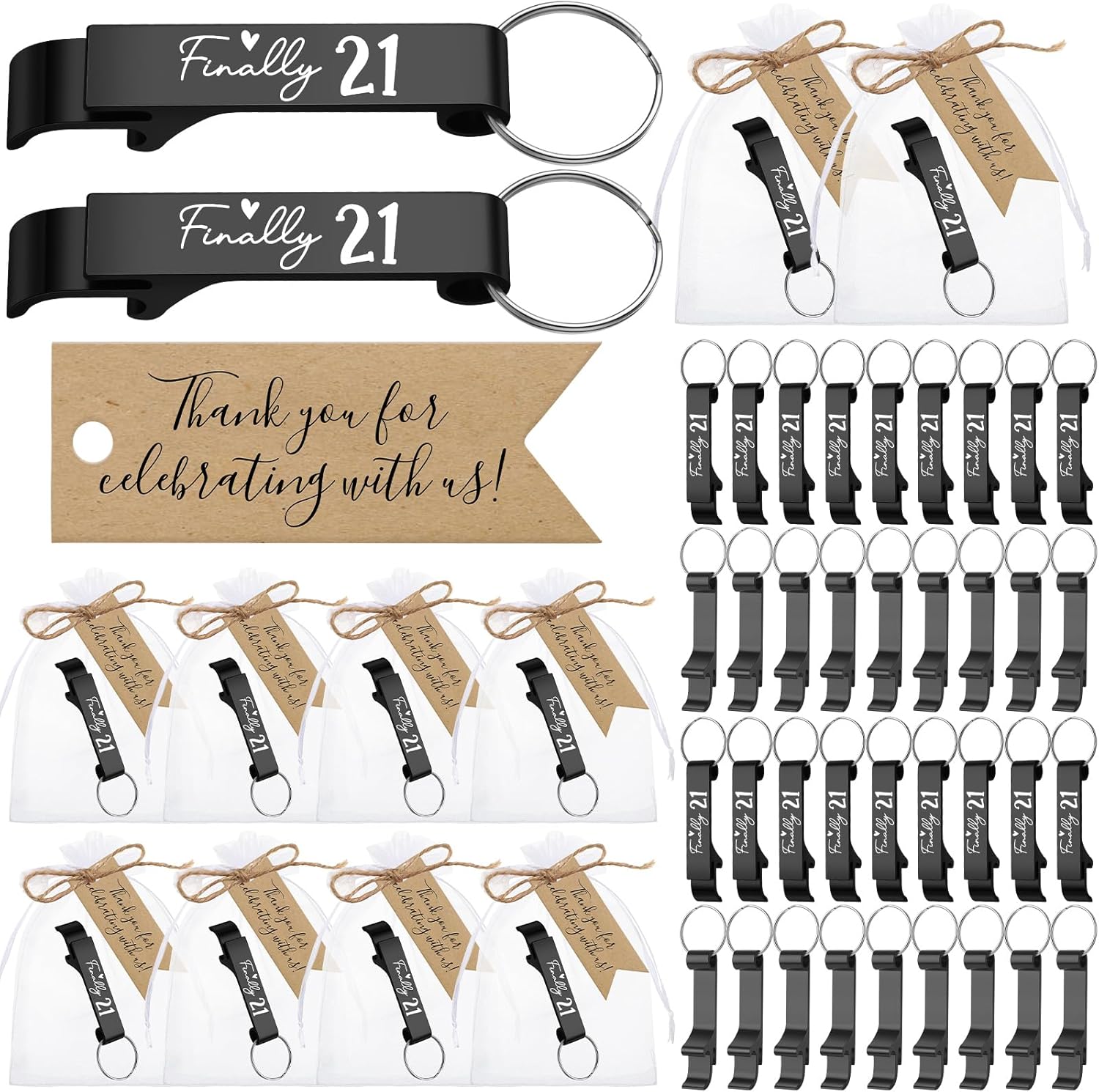 Amazon.com: Dandat 50 Sets 21st Birthday Party Favors for Guests ...