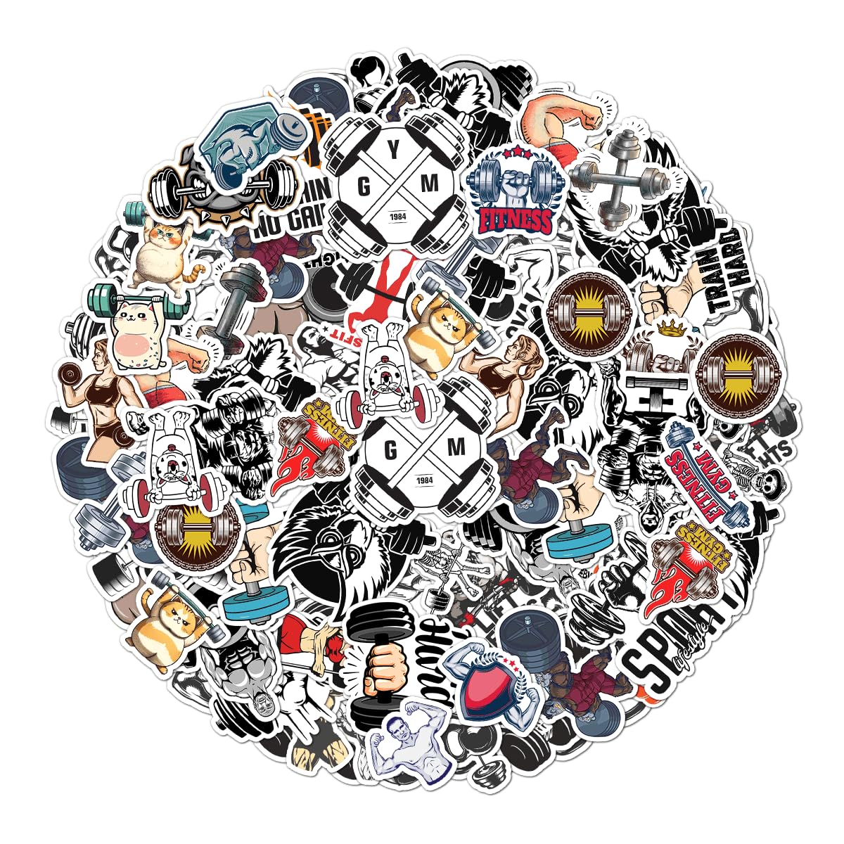 Amazon.com: 50 Pack Pcs Weightlifting Stickers for Water Bottles ...