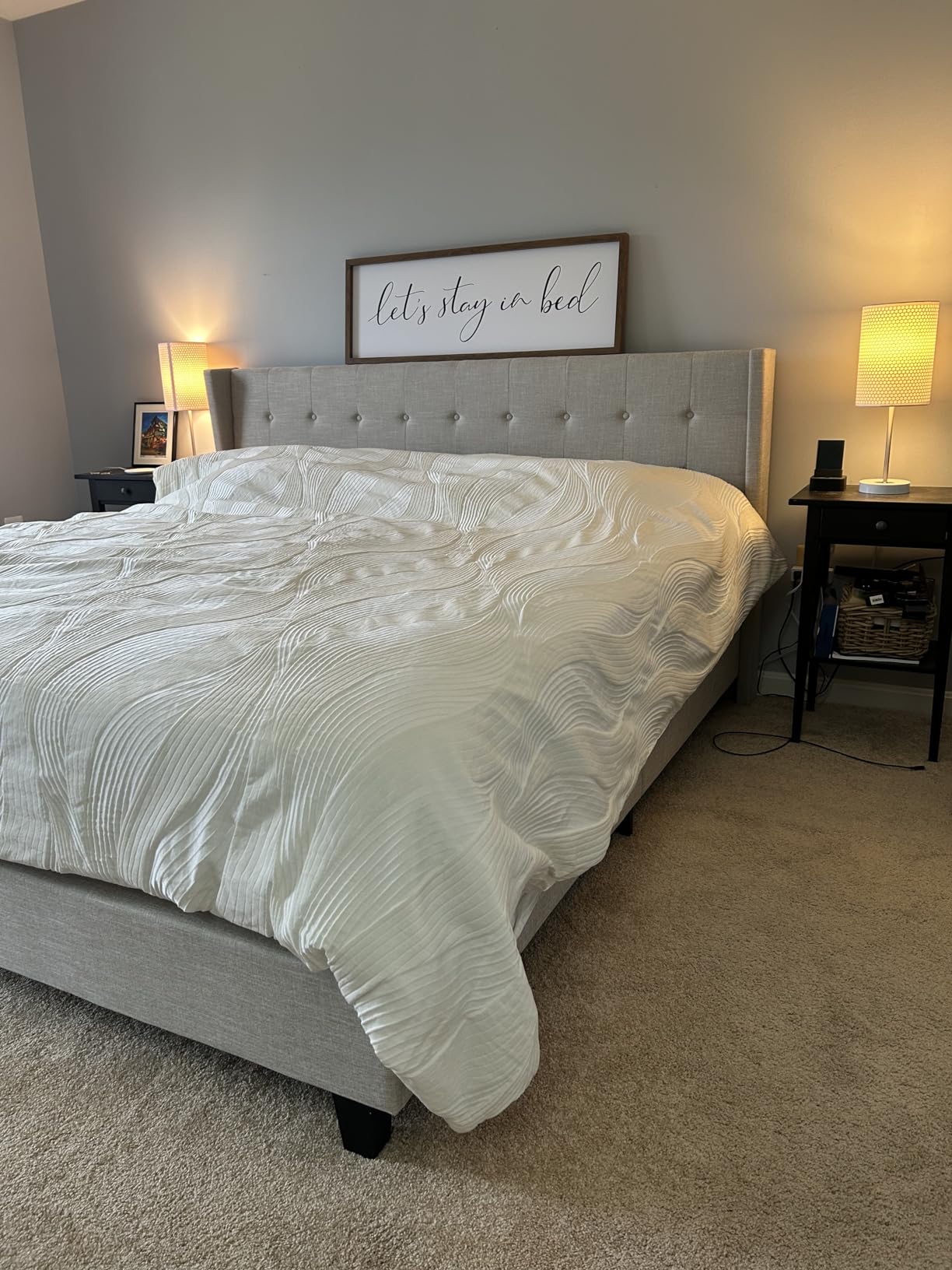 $33/mo - Finance BONSOIR Full Size Bed Frame Upholstered Traditional ...