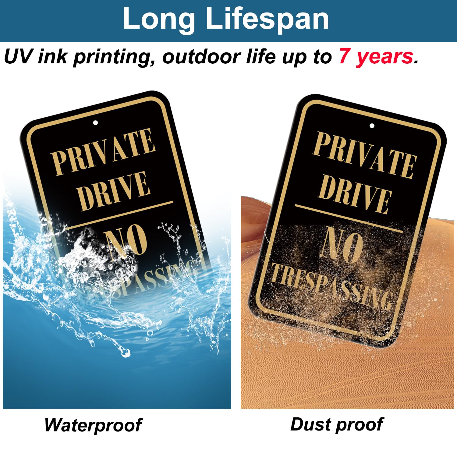 Snapklik.com : Private Drive No Trespassing Signs 4 Pack 12 X 18 Inches ...