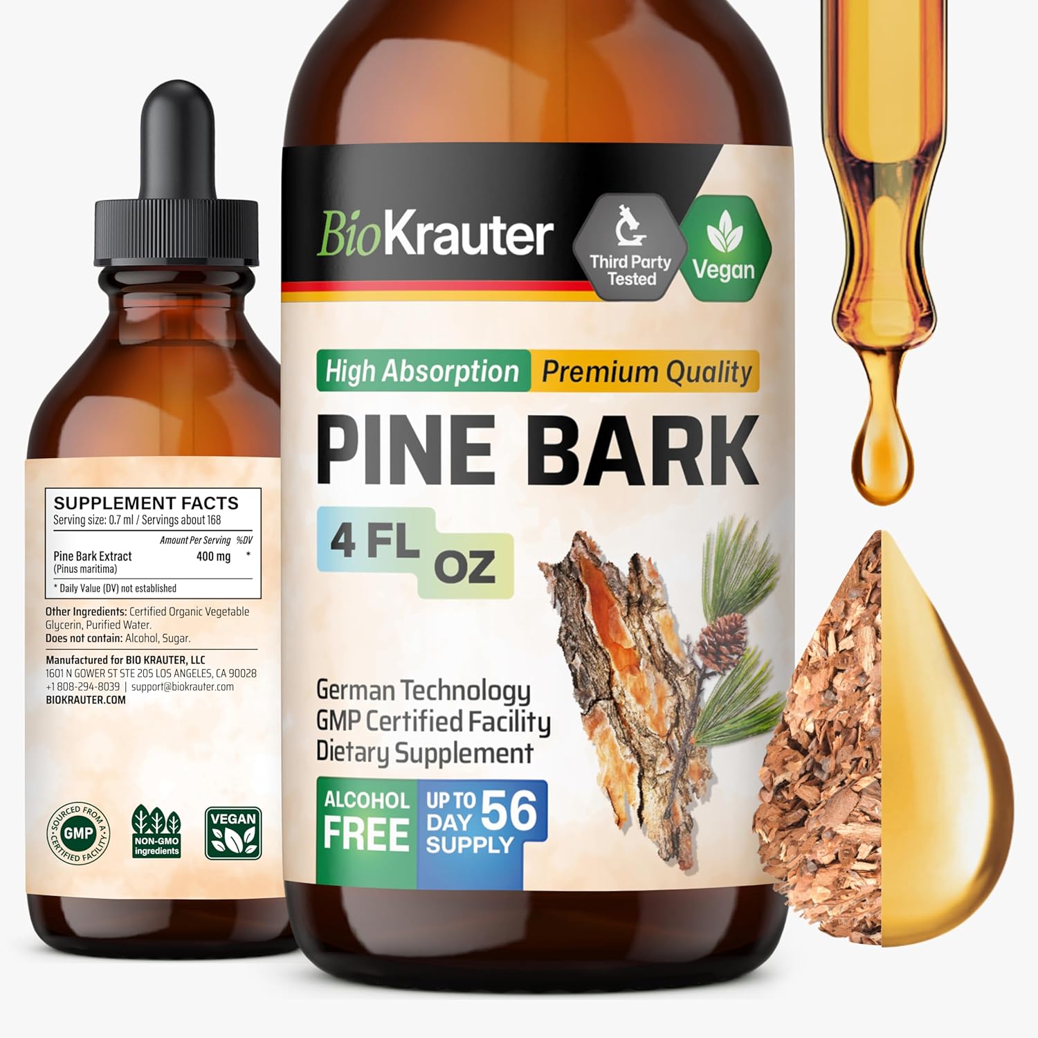 Amazon.com: BIO KRAUTER Pine Bark Extract - Rich in Antioxidants Liquid ...
