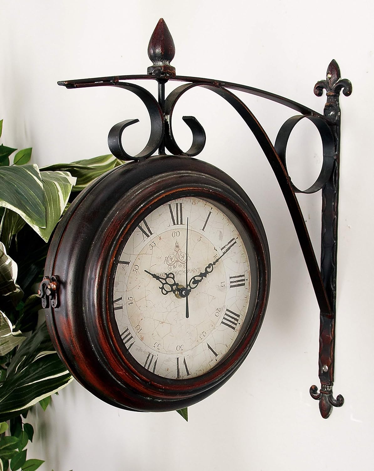 Amazon.com: Deco 79 Metal Wall 2-Side Clock, 15 by 20-Inch : Home & Kitchen