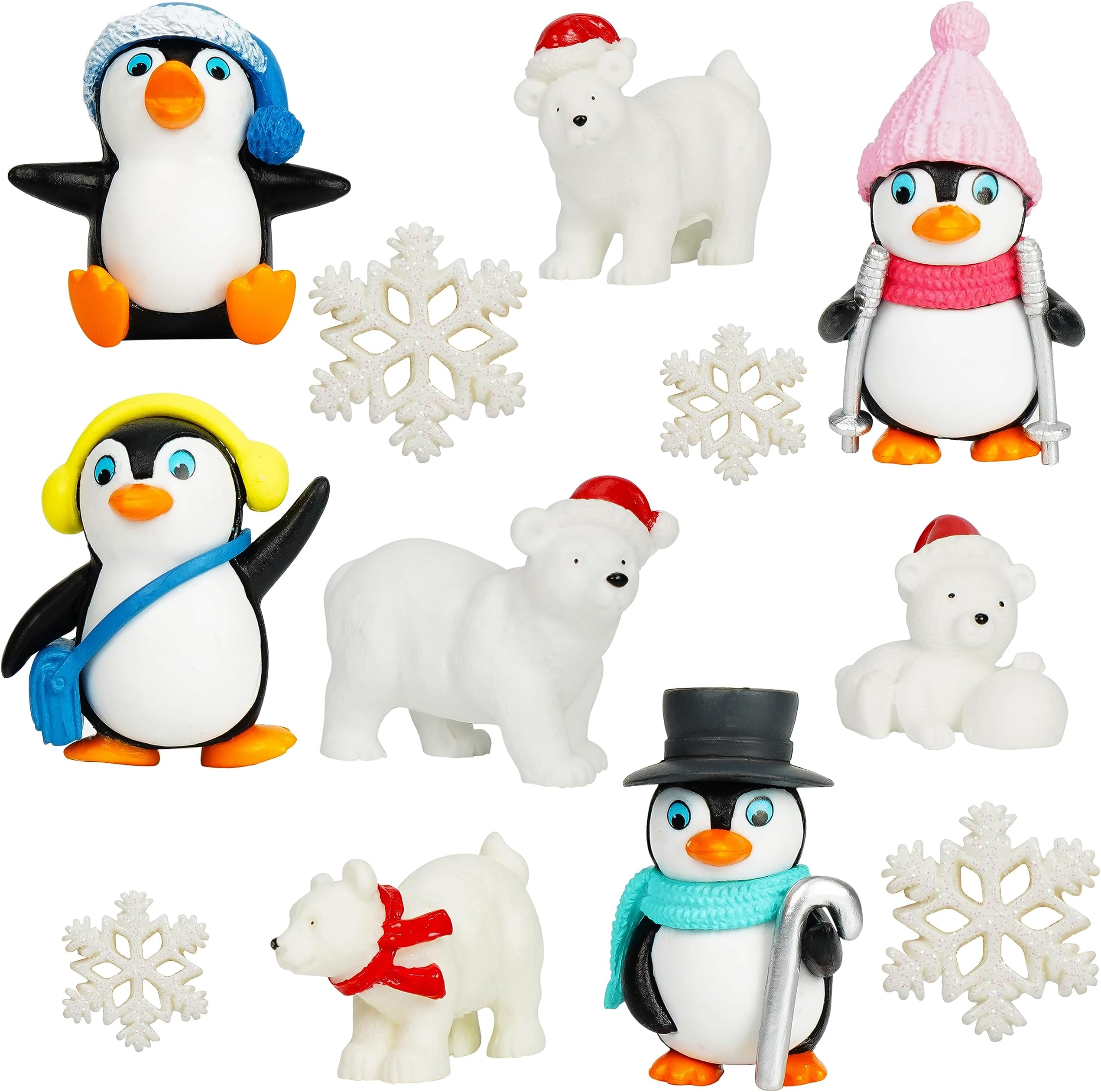 GW Box 12 Pieces Animals Figures Mini Reindeer Figures Deer Cake Topper ...