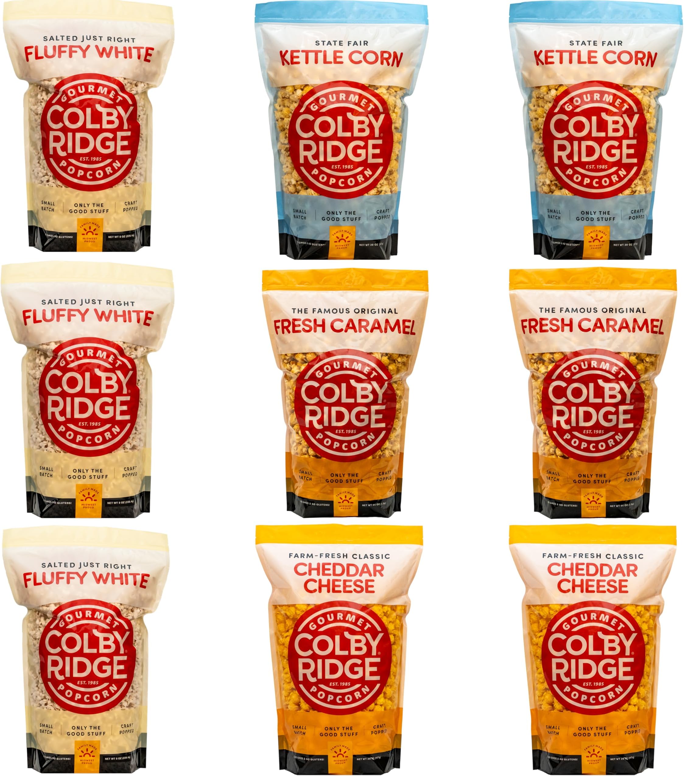 Amazon.com: Colby Ridge 4 Flavor Gourmet Popcorn Assortment Large ...