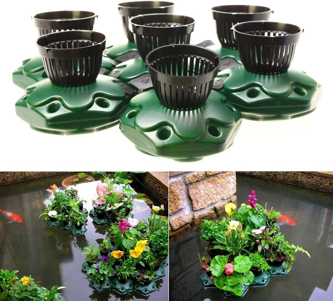 Amazon.com : G&B 7pcs Aquaponics Floating Pond Planter Basket Kit ...