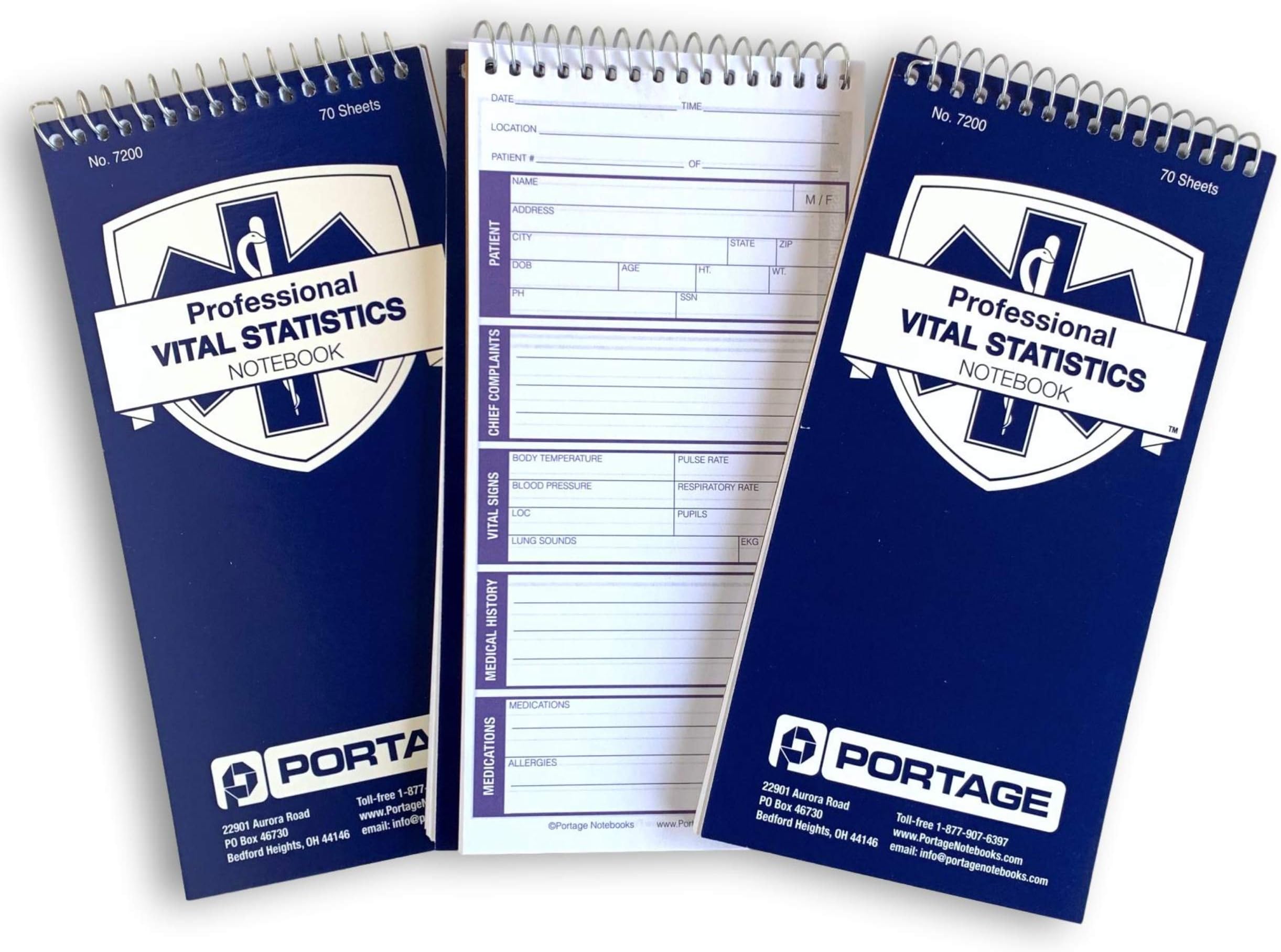 Amazon.com : Field Equipt EMT Vital Statistics Notepad - 6 Pack Vitals ...