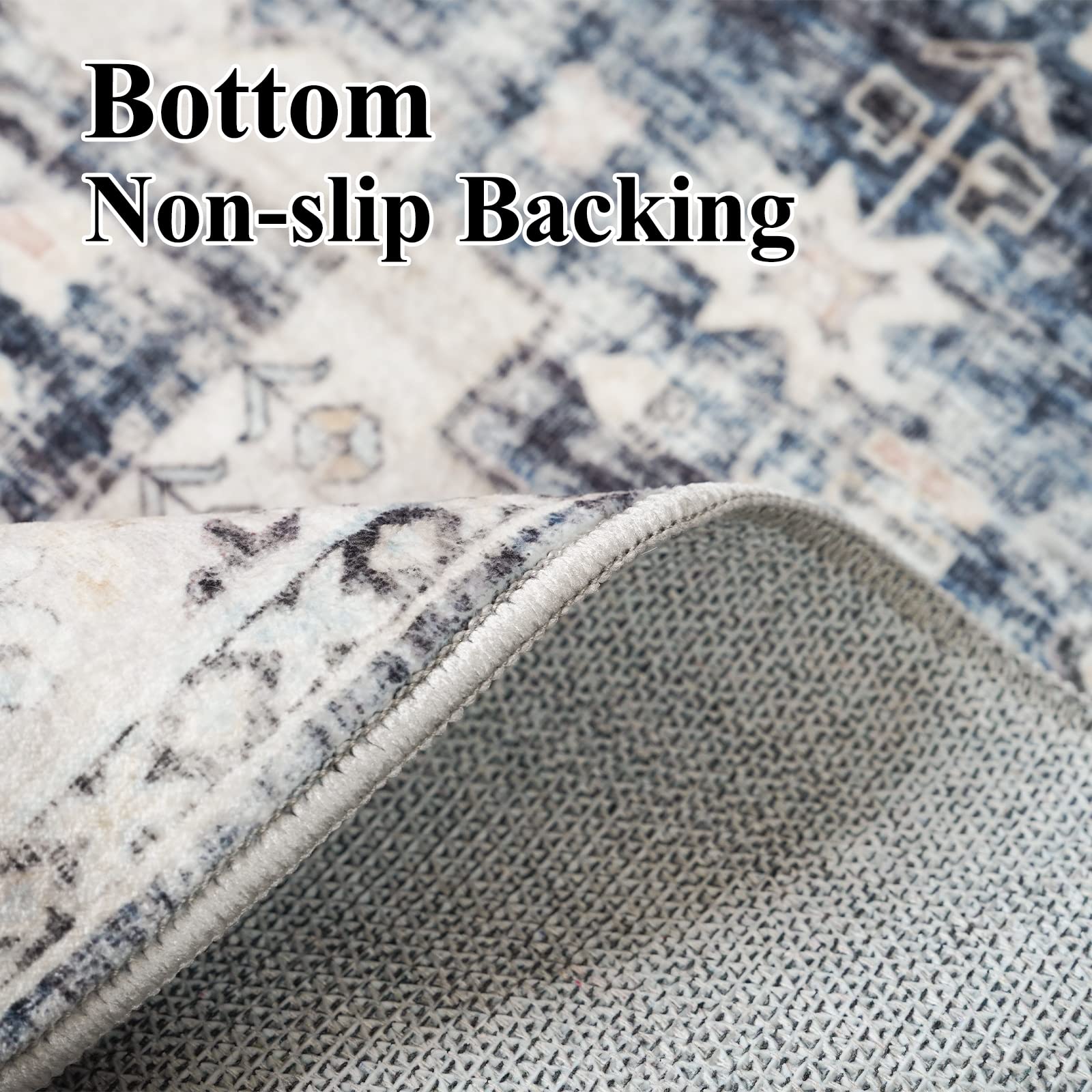 RUUGME Washable Runner Rug 2'6x12 - Vintage Kitchen Area Rug Stain ...