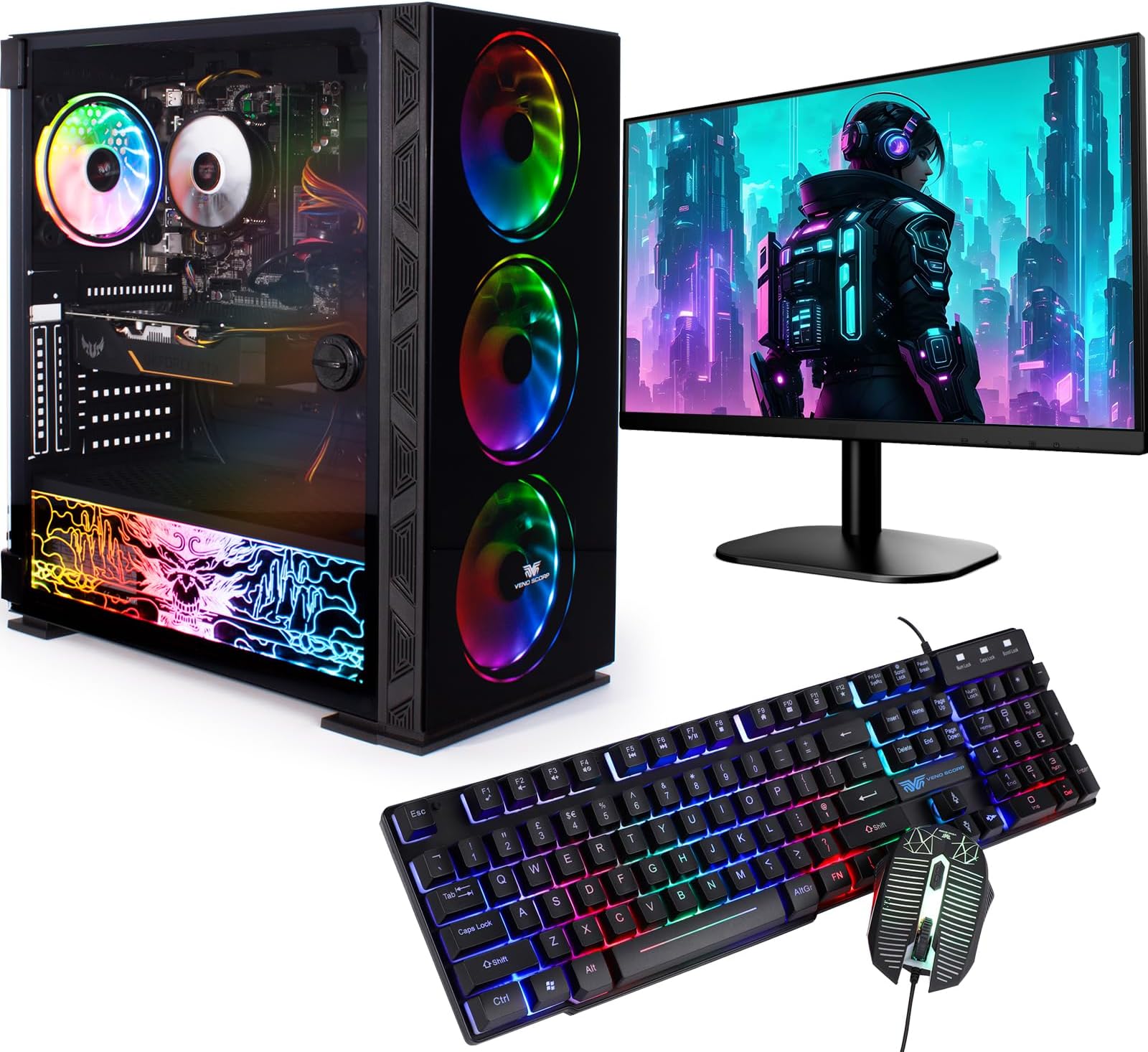 Veno Scorp GAMING PC Bundle Intel Core i7 2600 16GB Ram, 24" Full HD ...