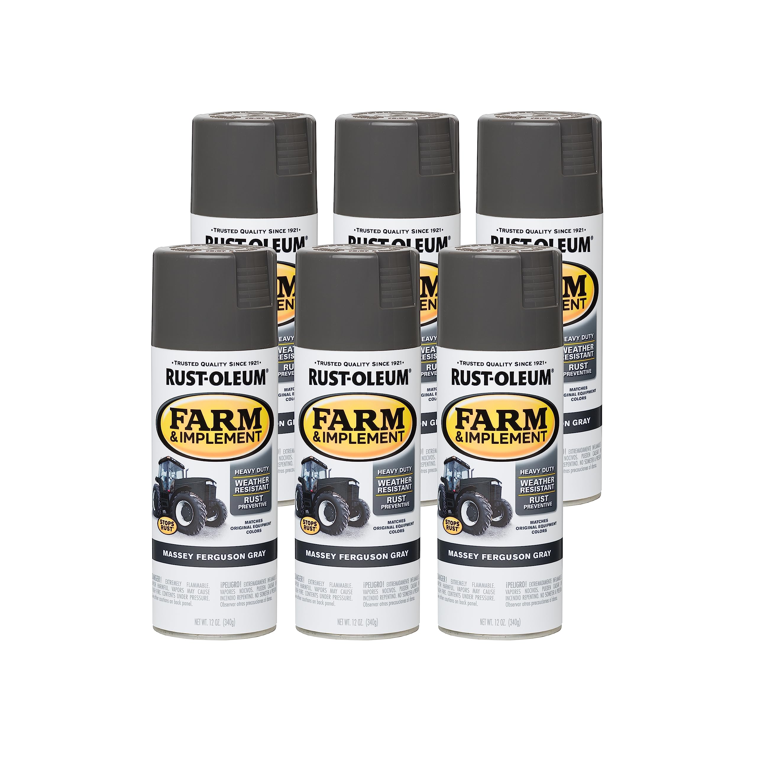 Rust-Oleum 280133-6PK Farm & Implement Spray Paint, 12 oz, Massey ...