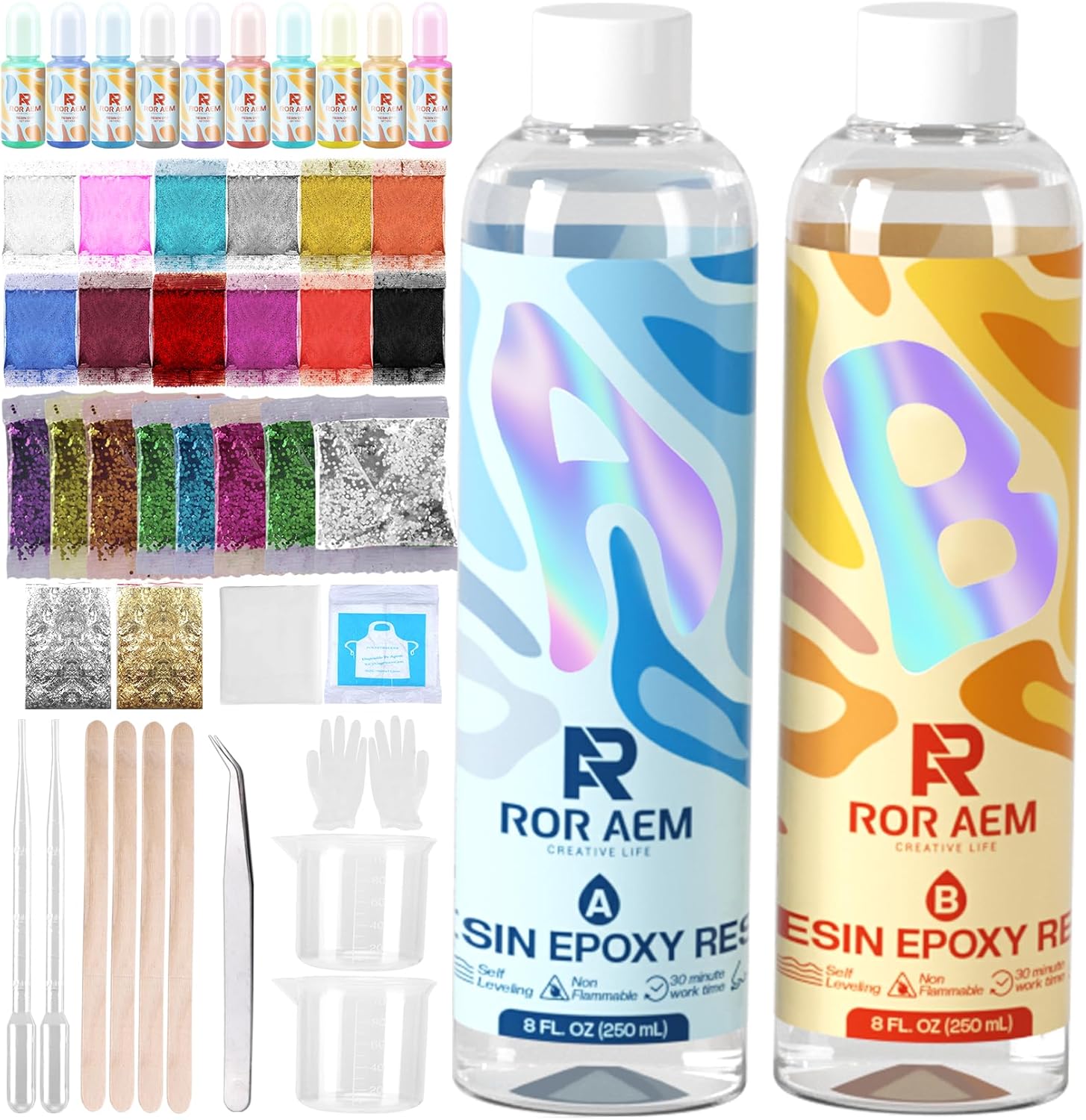Amazon.com: RorAem Clear Epoxy Resin Kit - Epoxy Resin 2 Kit Casting ...
