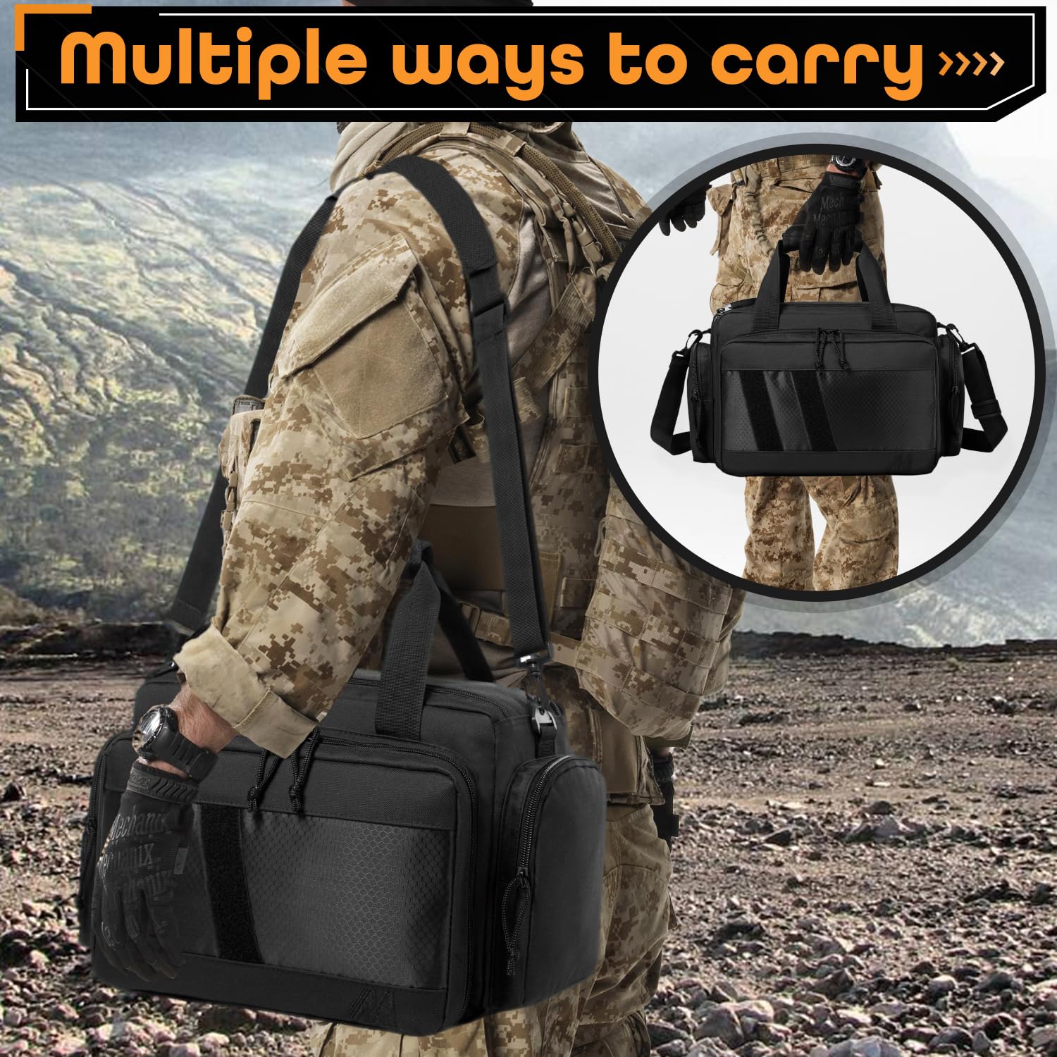 Snapklik.com : MERALIAN Range Bag -Gun Bag For Handguns,Pistols.Padded Range Bag For Hunting ...