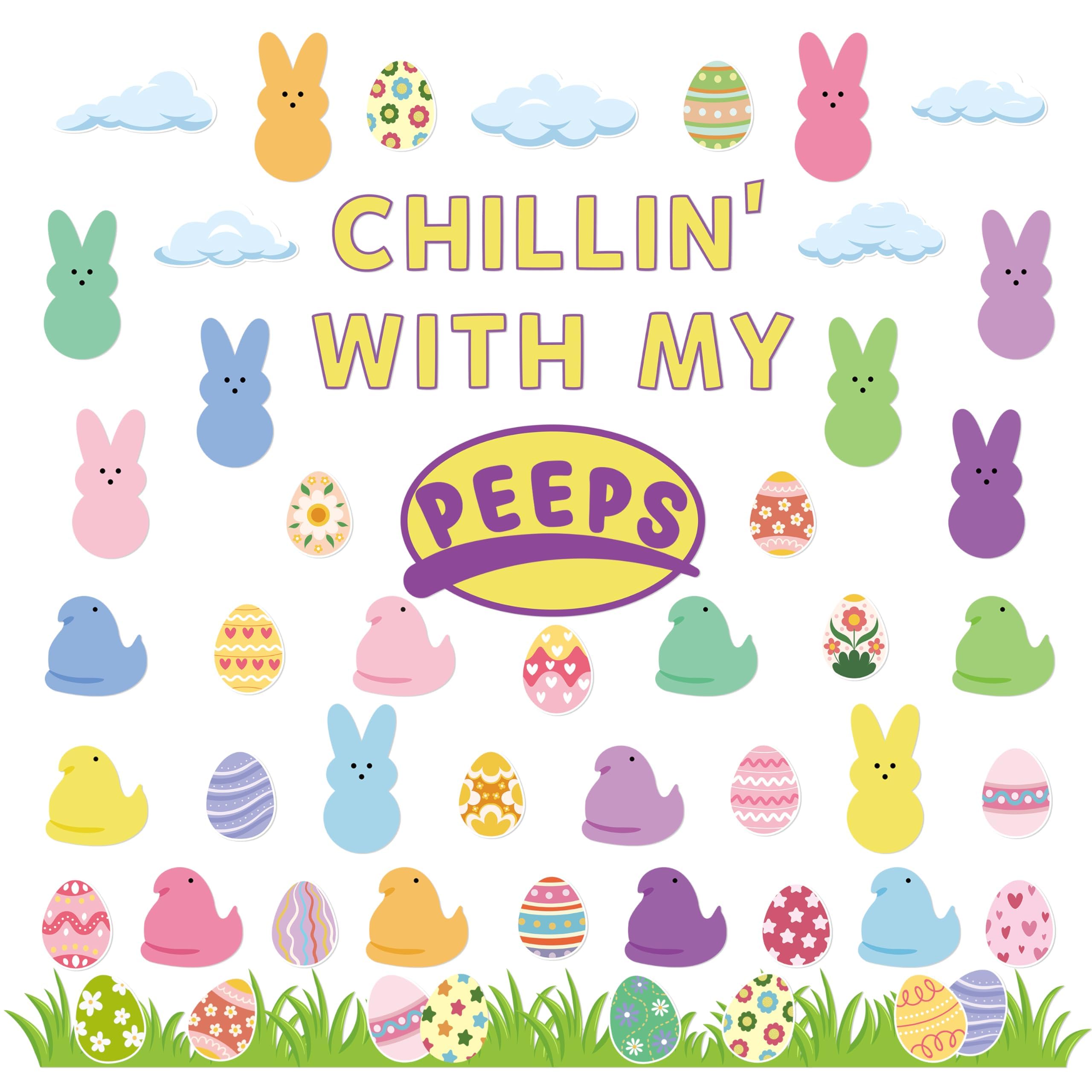 Snapklik.com : Easter Peeps Chick Bulletin Board Cutouts, 151P Easter ...