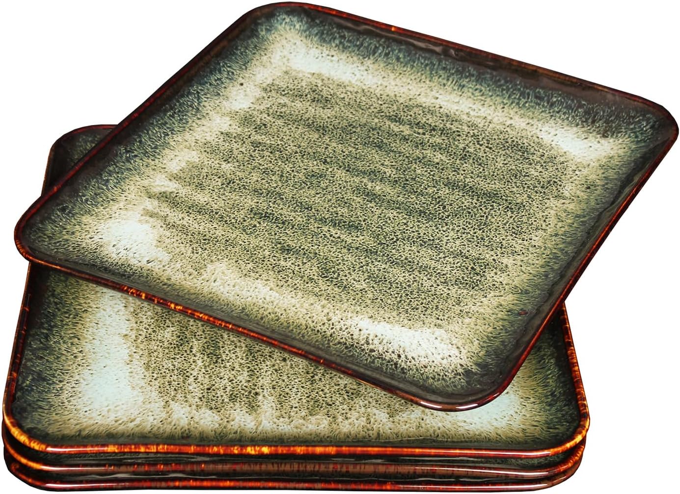 Amazon.com | Noritake Kona Wood 12-Inch Square Plate Brown: Dinner ...