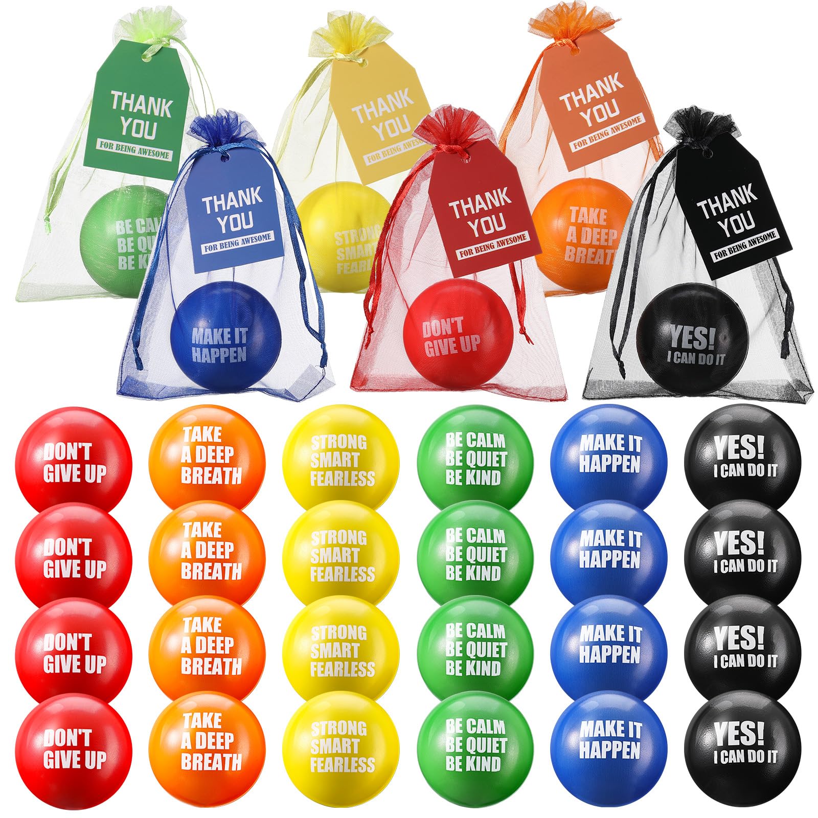 Stress Ball Jerify 50 Pcs Motivational s Inspirational Quotes Balls ...