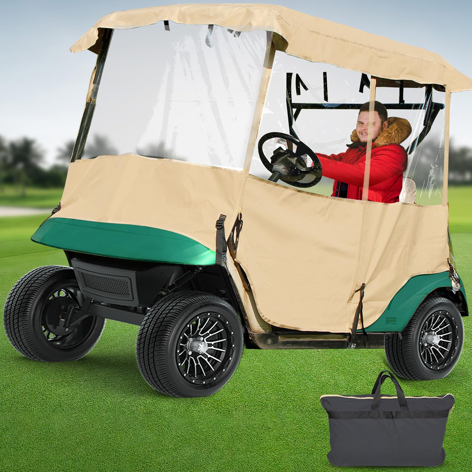 Amazon.com : LUPPLE Golf Cart Enclosures 2 Passenger for EZ GO Yamaha ...