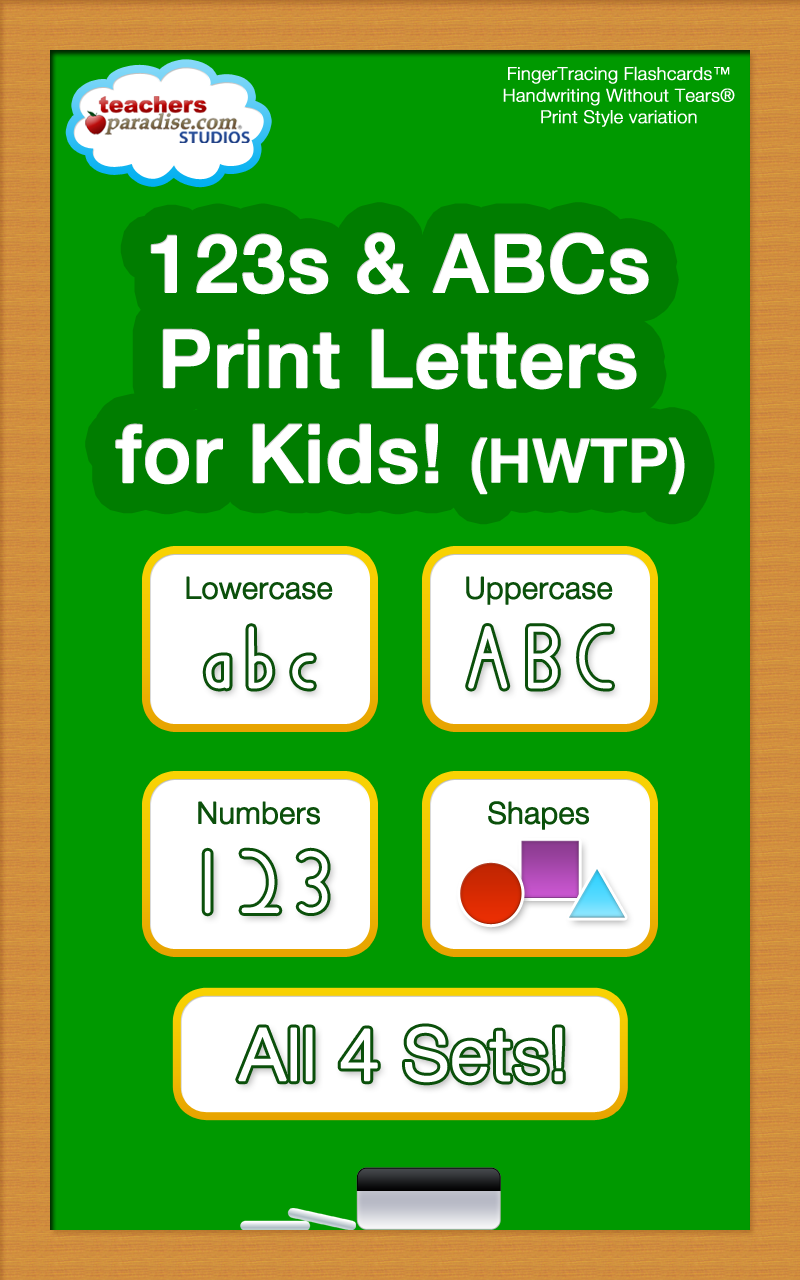 123s ABCs Kids Alphabet Tracing Game HWTP Style (Handwriting Without ...