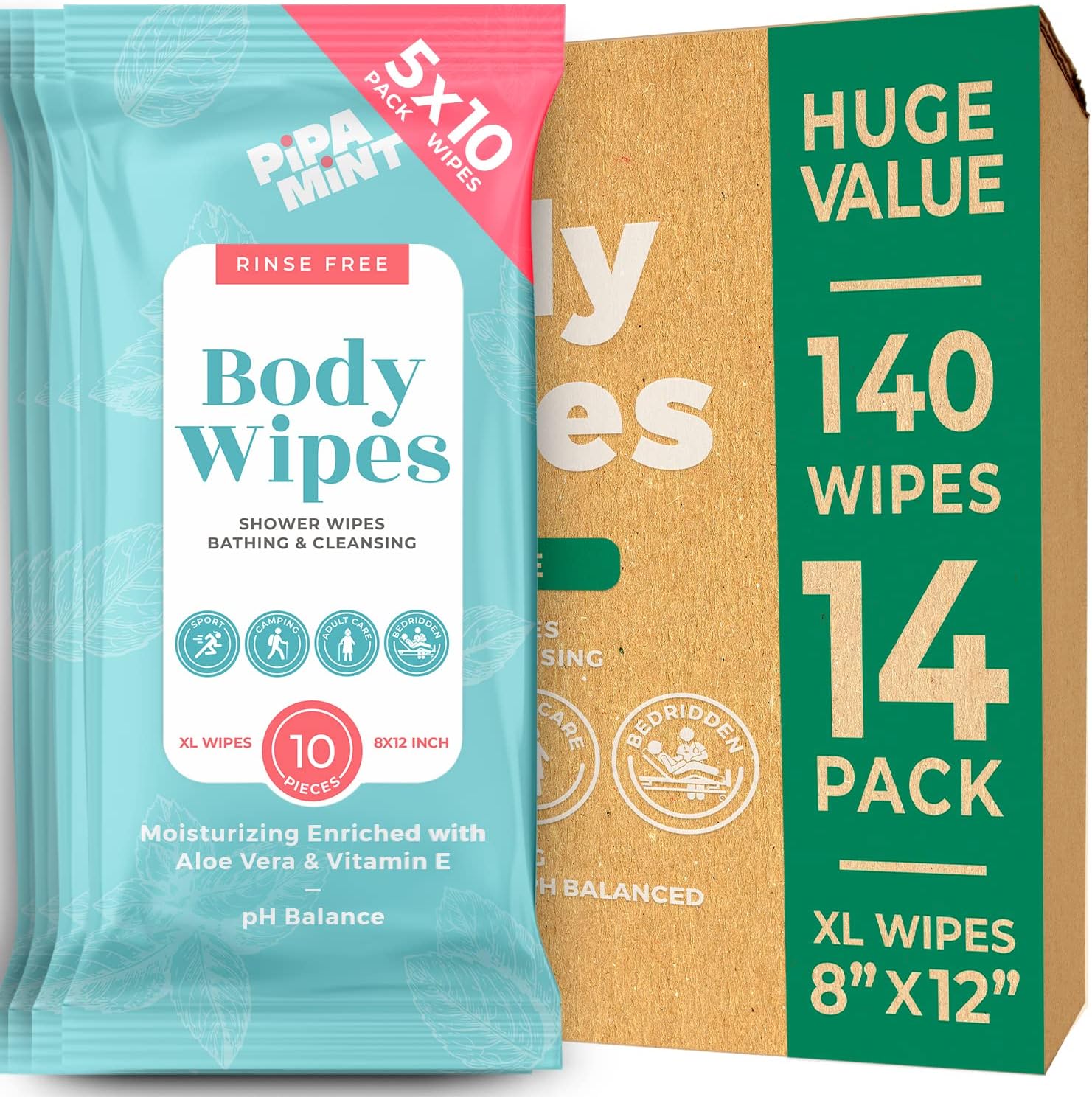 Amazon.com: Huge Value Bundle! (19 Packs) - 190 XL Body Wipes : Health ...