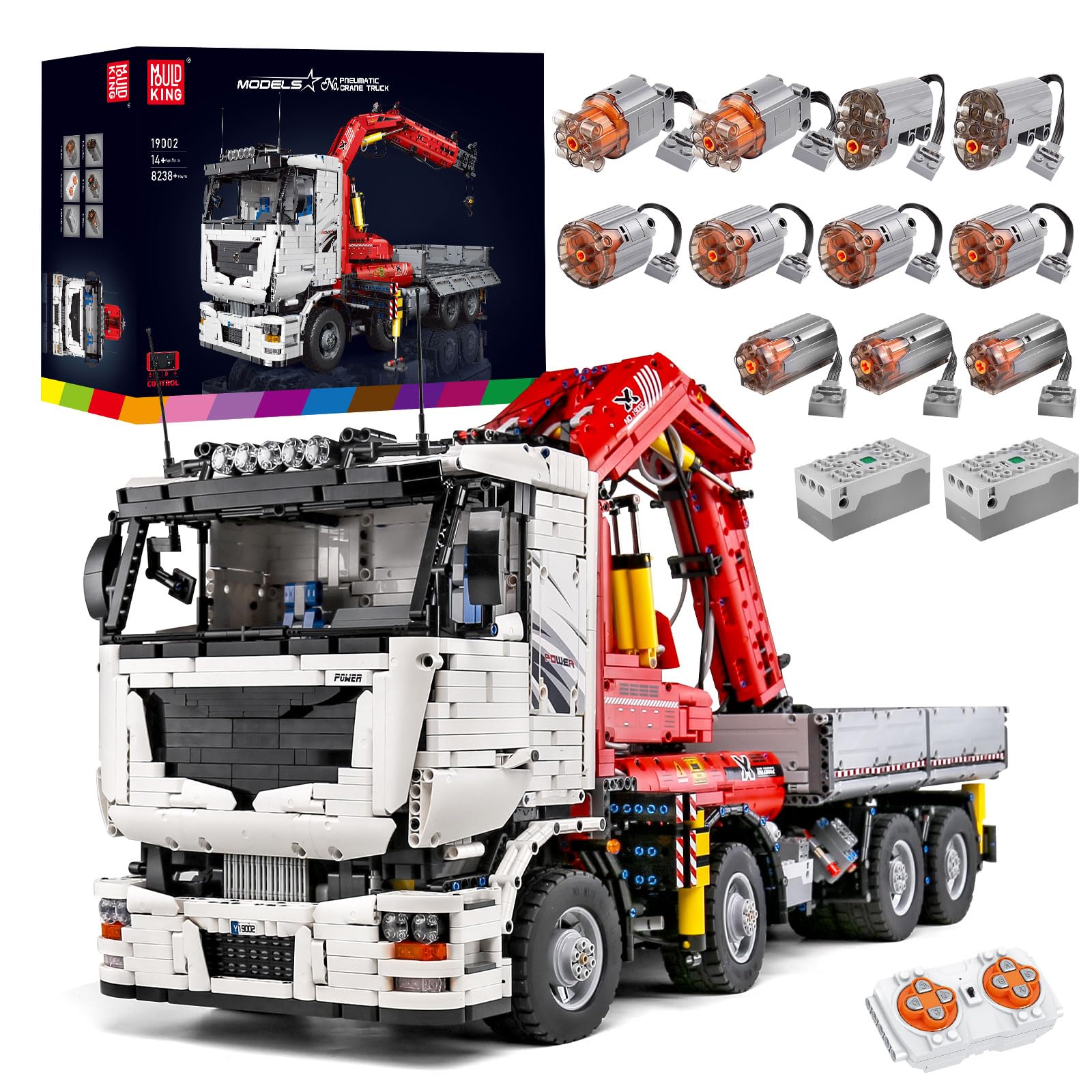 Amazon.co.jp: Mould King 19002 Technology Crane Truck Model、MOC-8800遠隔 ...