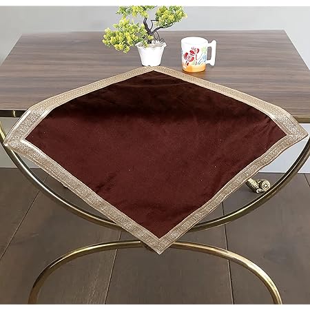 Amazon.com: Indian Consigners Red Velvet Cloth with Golden Shinny ...