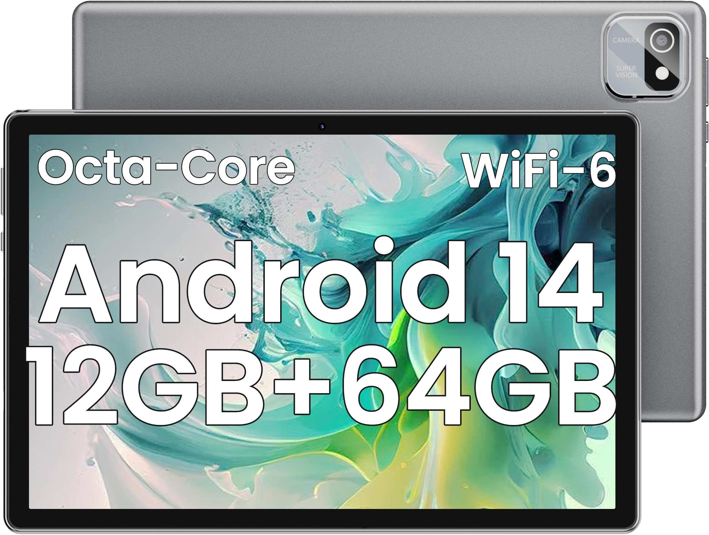 Amazon.com : Tablet, 10.1 Inch Android 14 Tablet Octa-Core, 12GB RAM+ ...