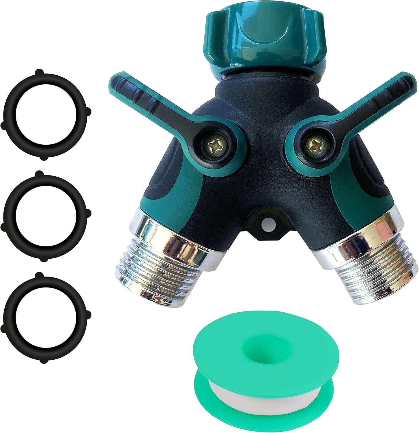 Amazon.com: 2 Way Hose Splitter for Garden - Super Durable, Rust ...