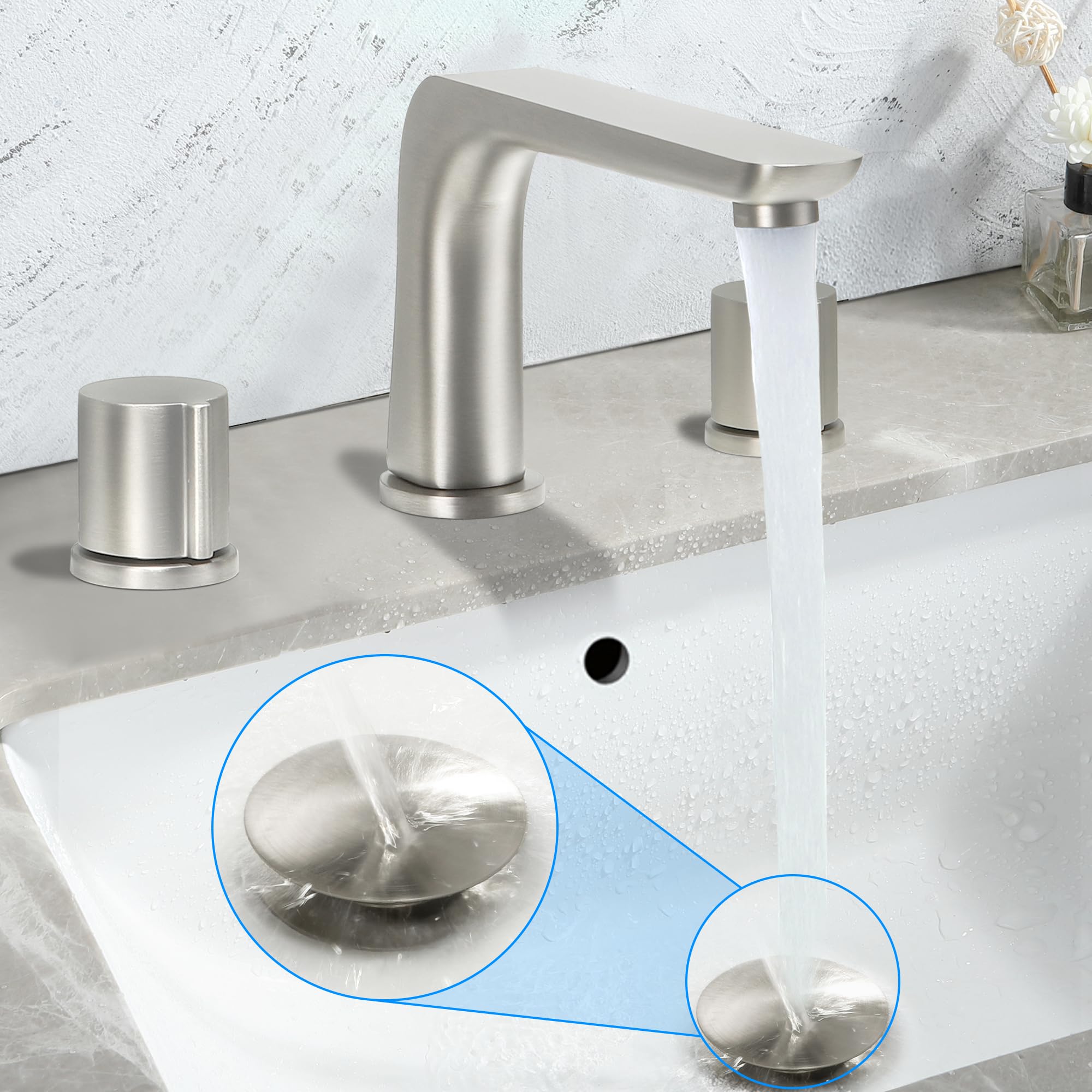 Snapklik.com : SKOWLL Vessel Bathroom Sink Drain Kit Pop-Up Sink ...
