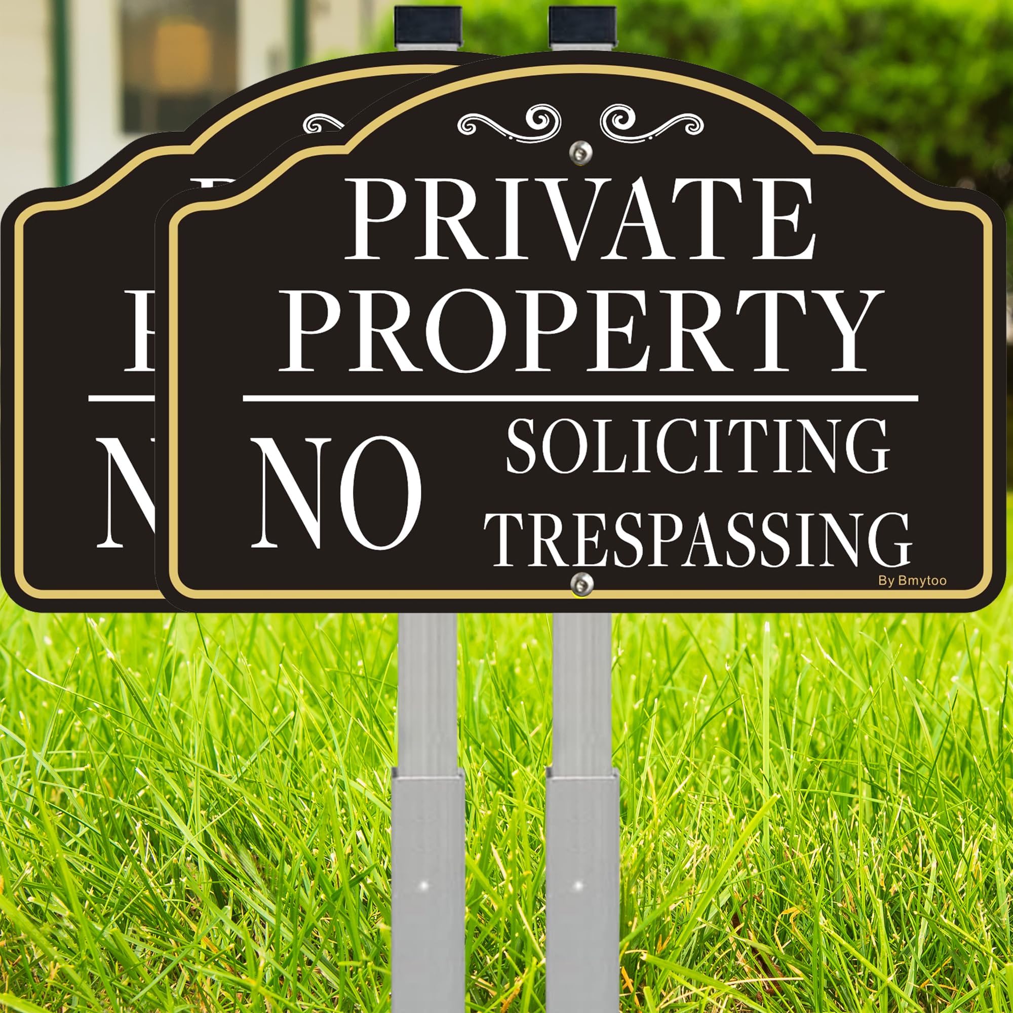 Amazon.com: 2 Pack Private Property No Trespassing Sign No Soliciting ...
