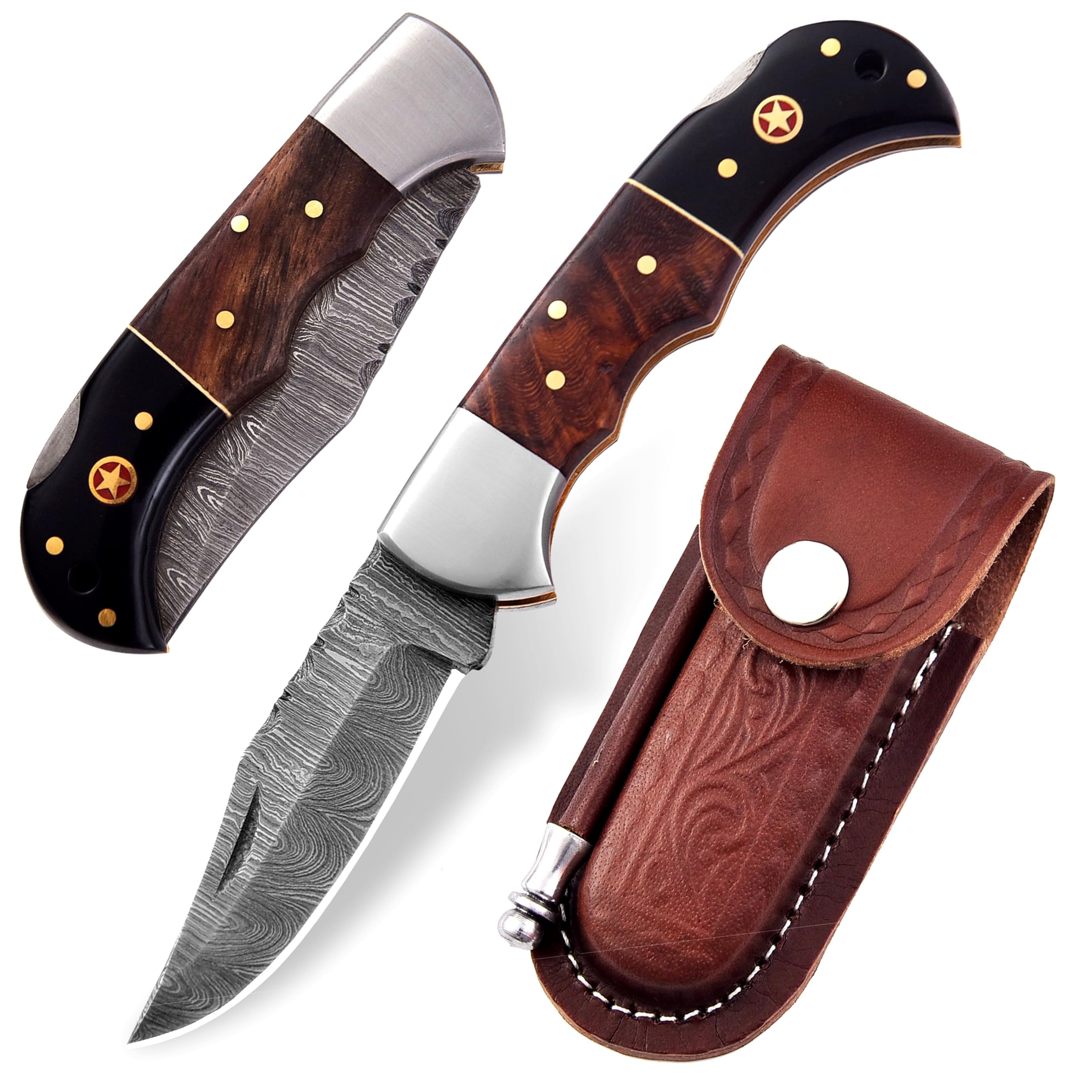 Amazon.com : UA KNIVES Handmade Pocket Knife for Men - 7" Inches ...