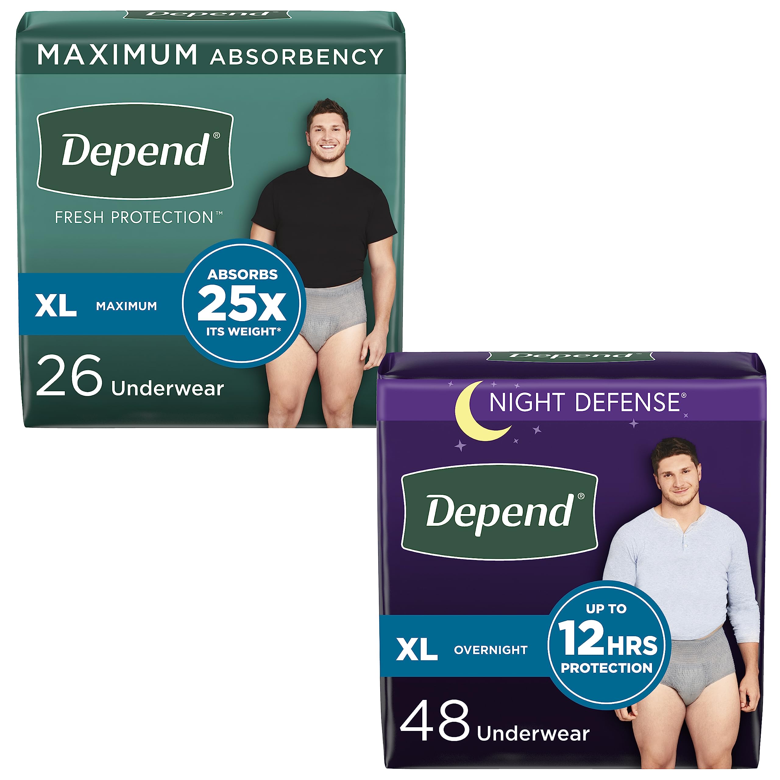 Amazon.com: Adult Incontinence Underwear Bundle: Depend Fresh ...