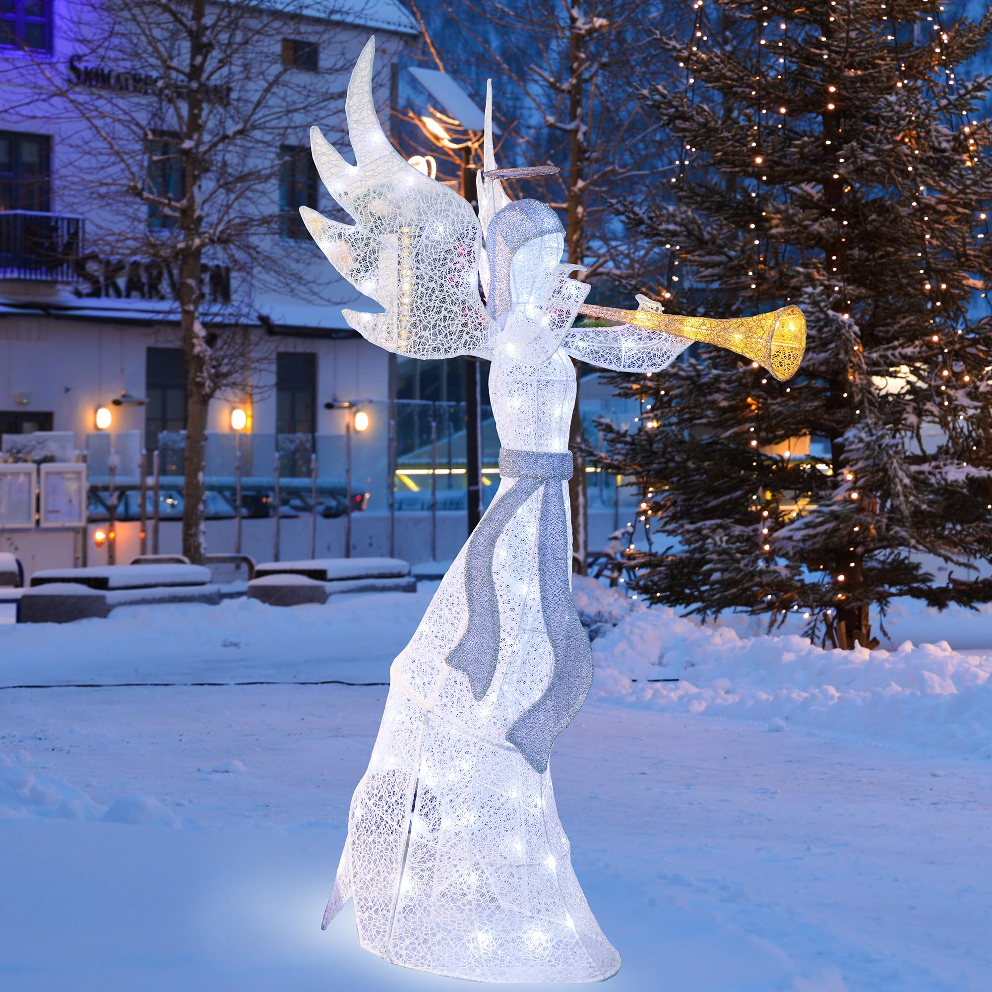 Target Outdoor Lighted Angels Member's Mark Pre Lit Twinkling Angels,