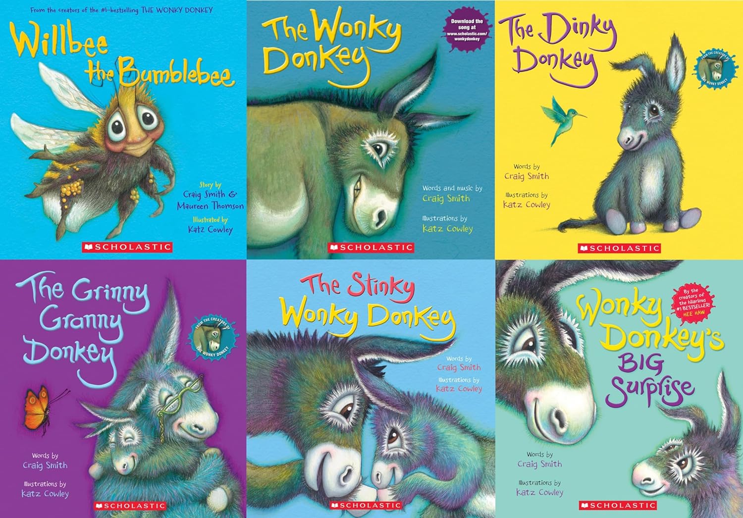 Wonky Donkey Complete 6 Books Set: The Wonky Donkey, The Dinky Donkey ...