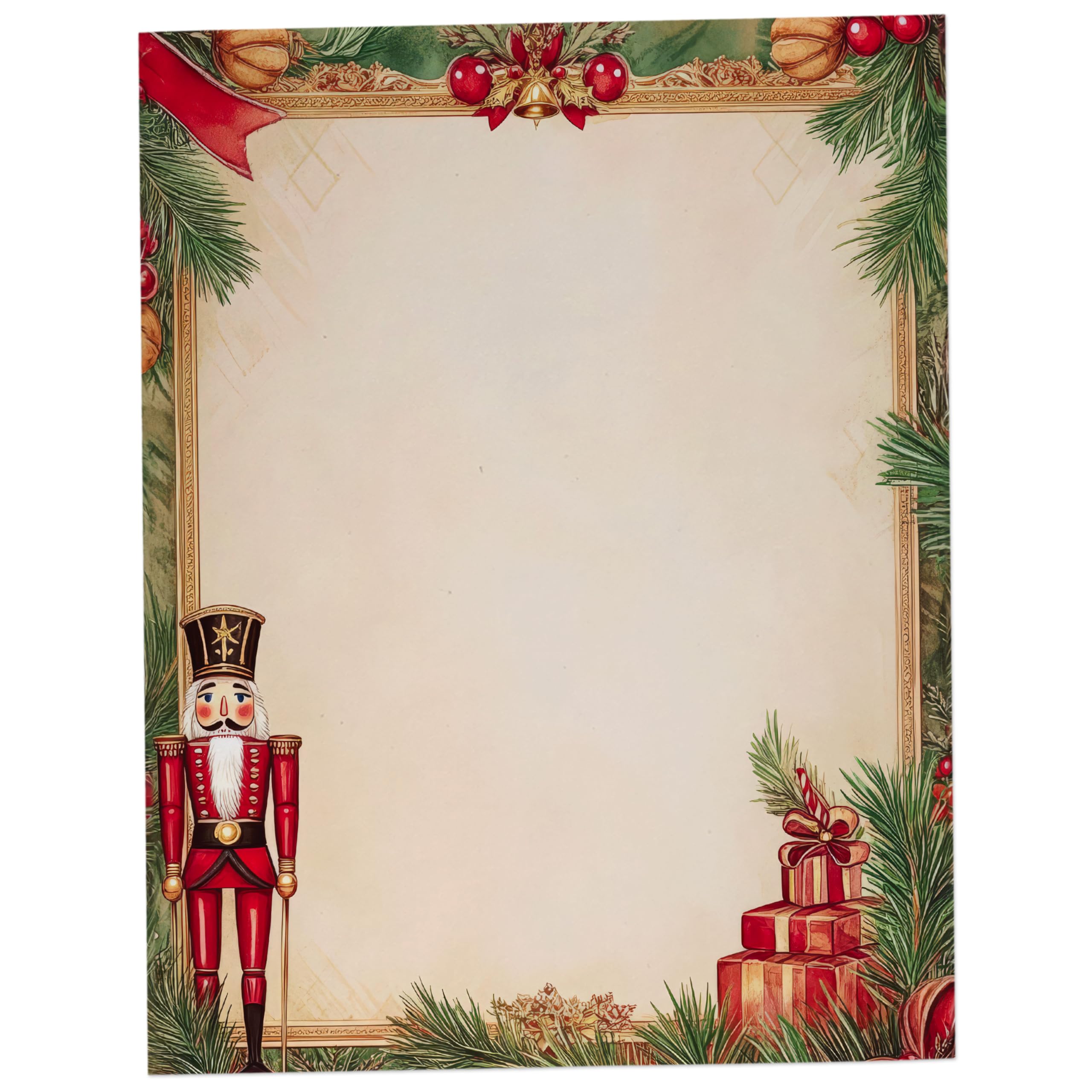 Amazon.com : Vintage Nutcracker Christmas Stationary Paper 8.5 x 11-60 ...