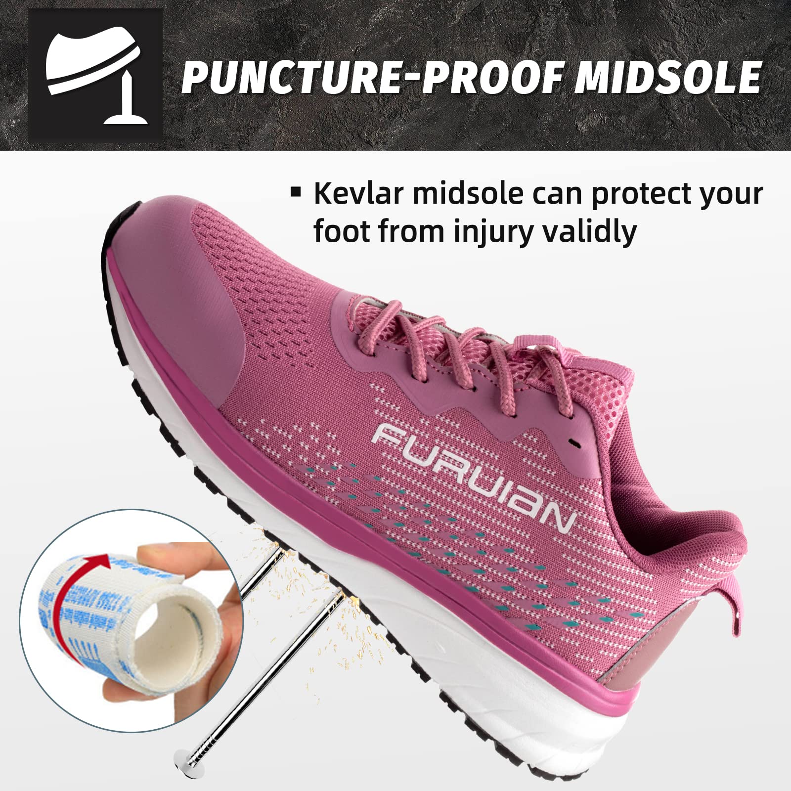 Snapklik.com : Steel Toe Shoes For Women Lightweight Safety ...