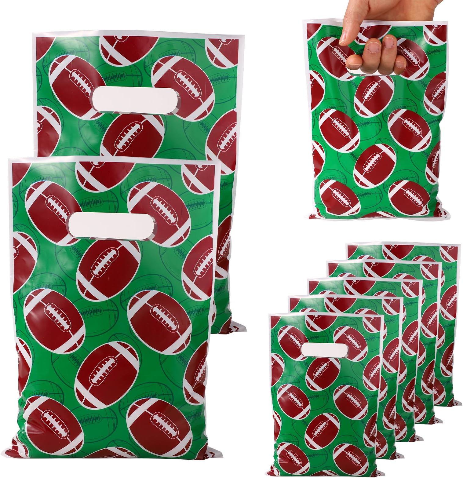 Amazon.com: Photect 24 Pcs Football Non Woven Gift Bags Football ...