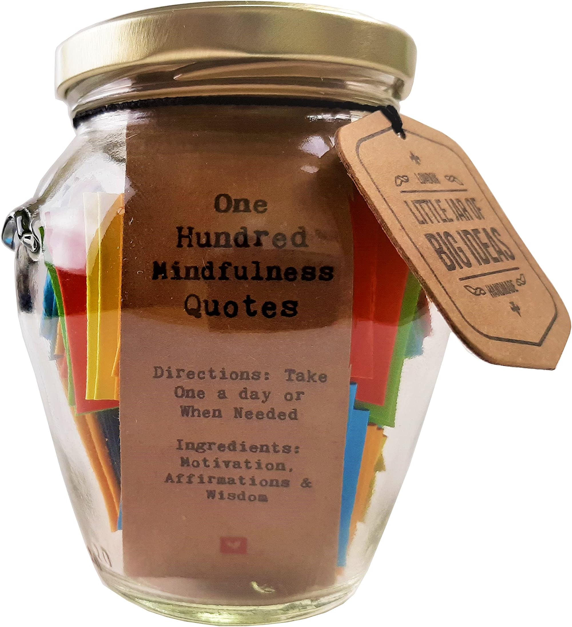 Mindfulness Gift: Rustic jar Full of Daily Mindful tasks and Challenges ...