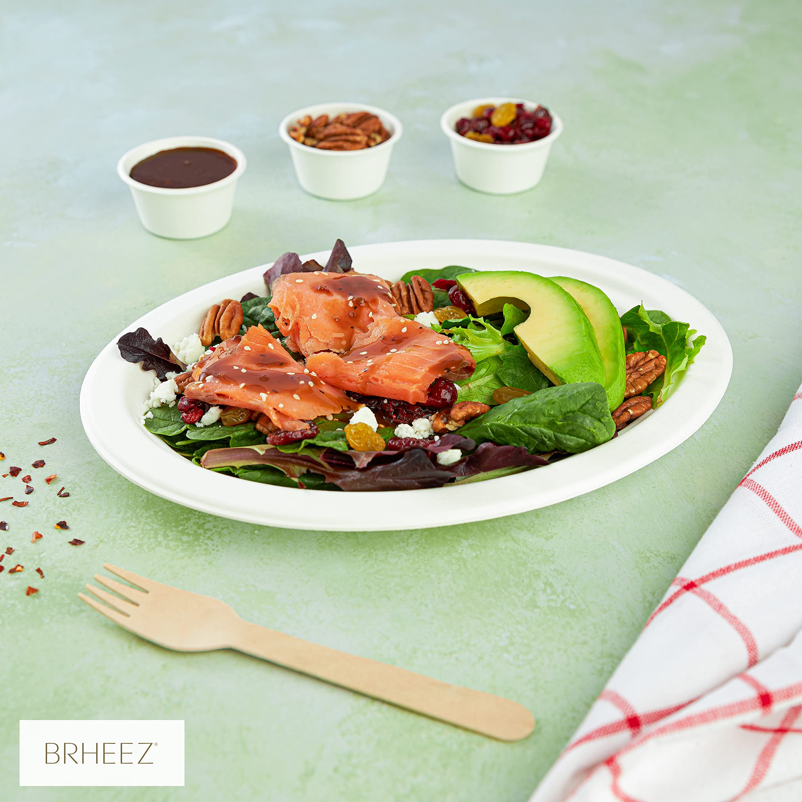 Snapklik.com : Brheez Disposable Oval Paper Dinner Plates