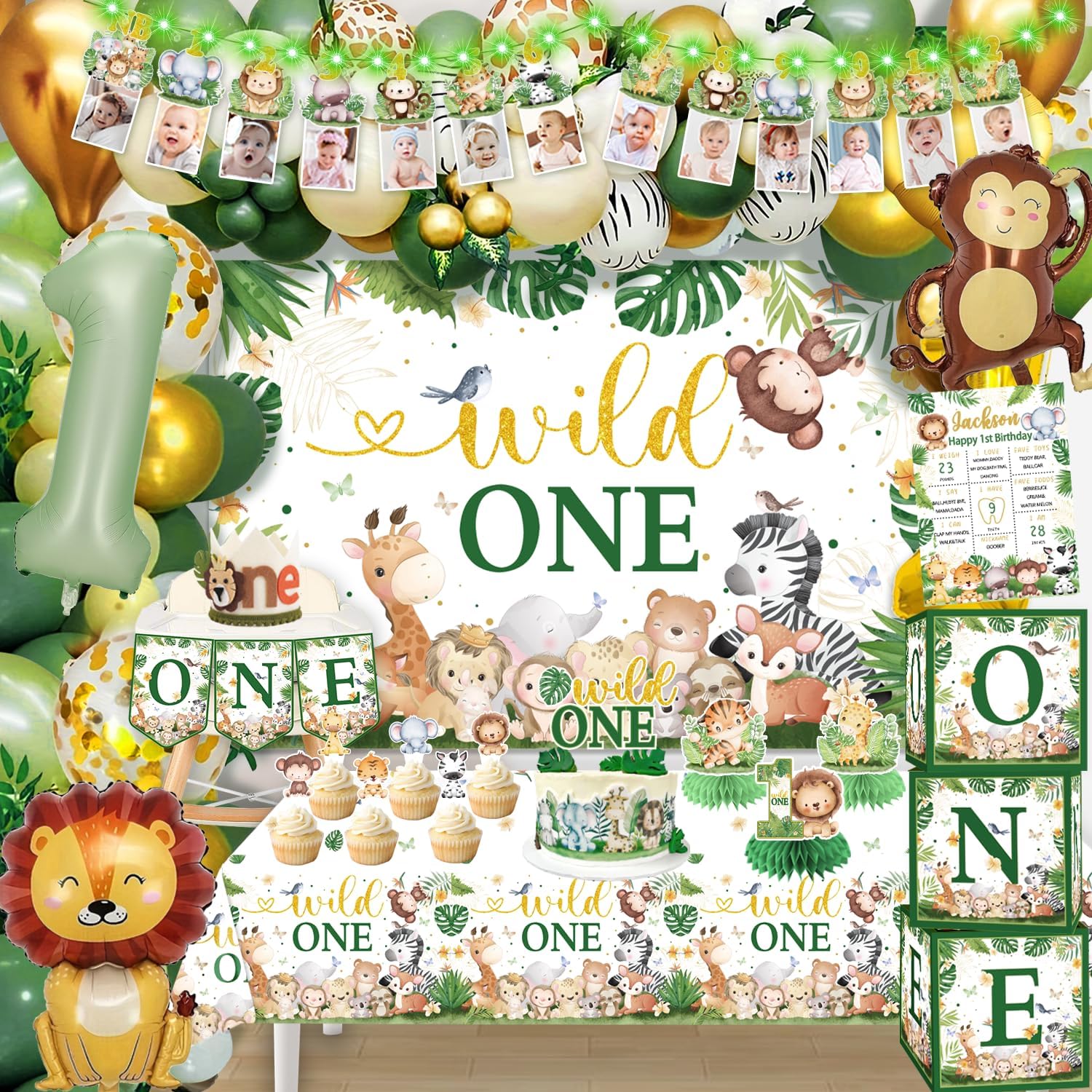 Amazon.com: morabloomy 118pcs Wild One 1st Birthday Decorations for ...