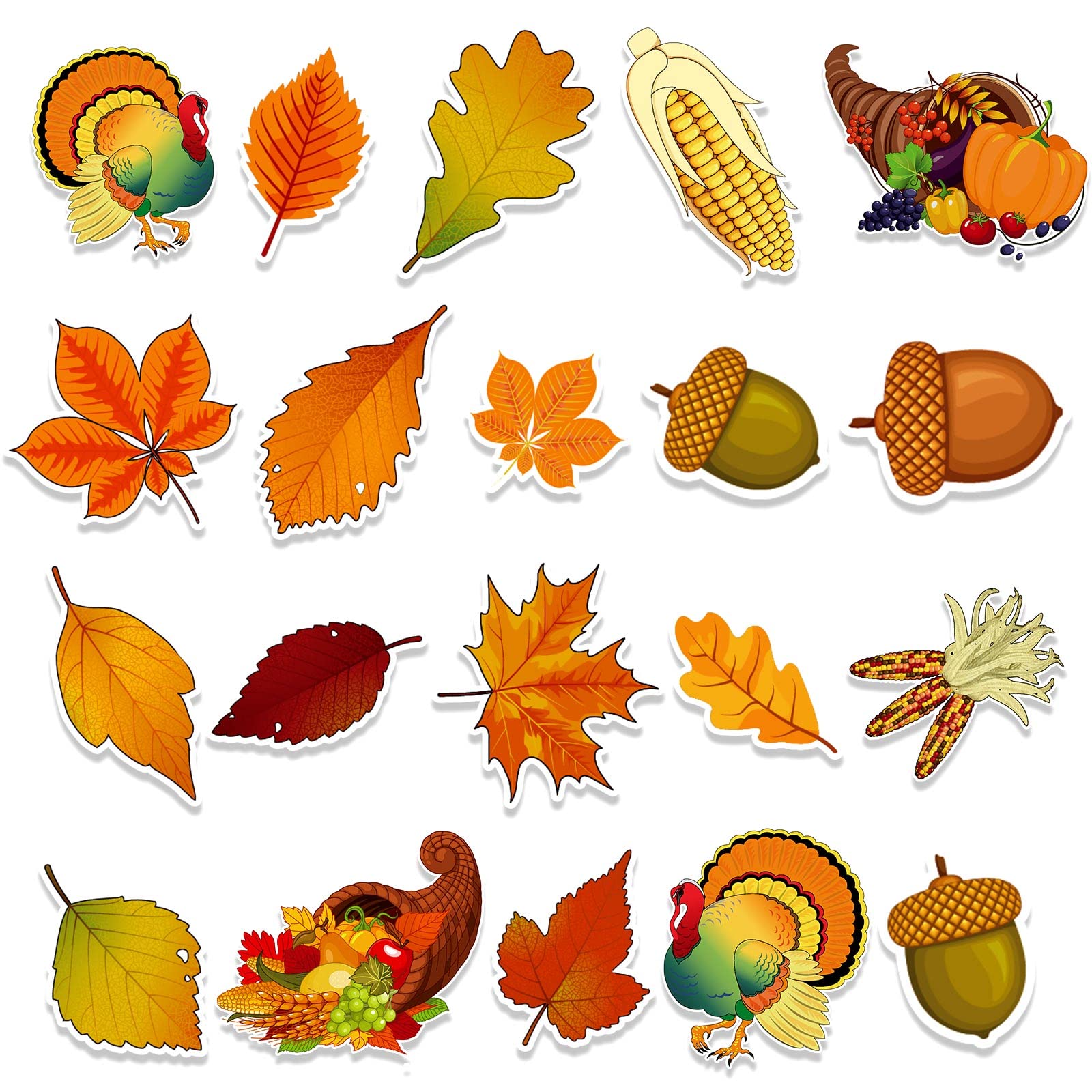 Buy 60 Pieces Thanksgiving Fall Autumn Classroom Bulletin Board ...