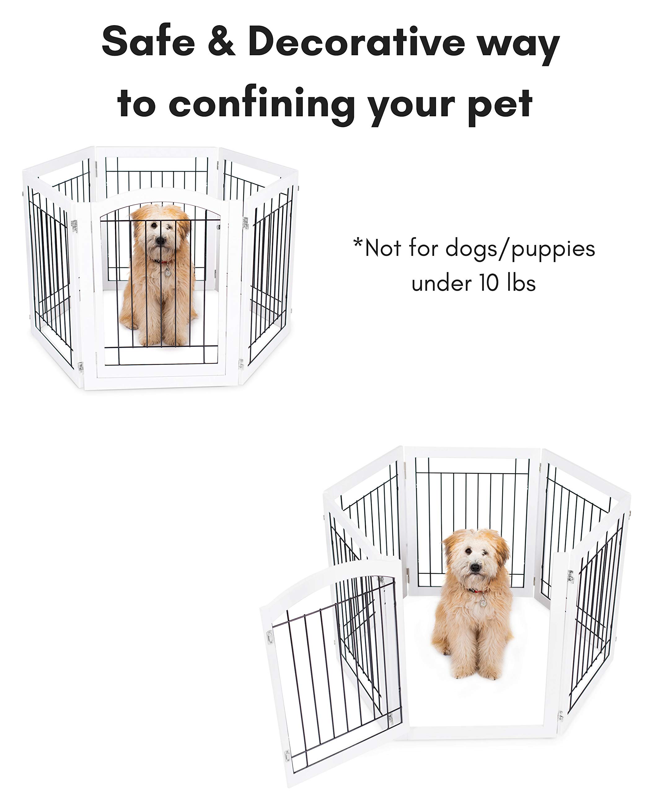 Buy Internet's Best Indoor Dog Pen Playpen Gate Door - 6 Panel - 30 ...