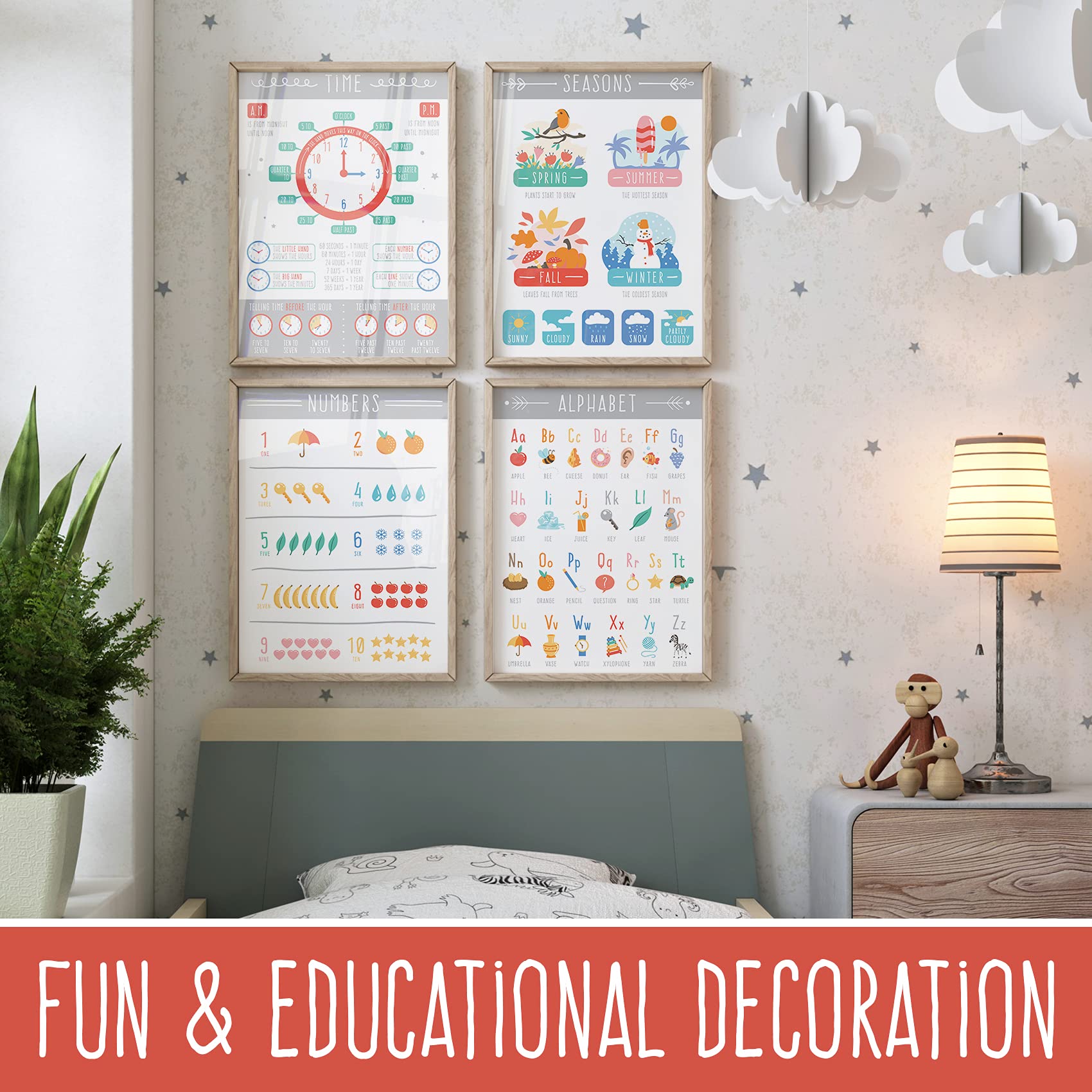 Buy English/Spanish Glossy Alphabet Posters, Educational Poster , ABC ...