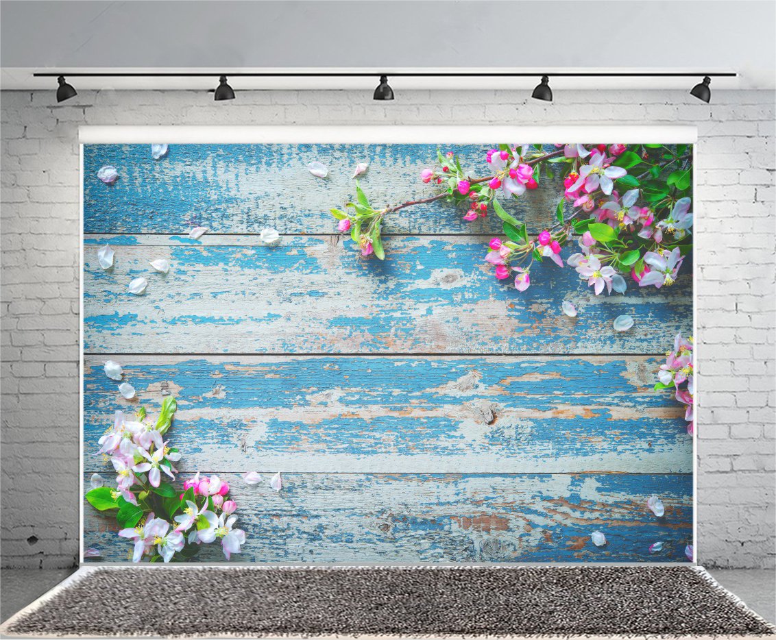 Blue Rustic Background Boarder Old Painted Texture Vintage Wood