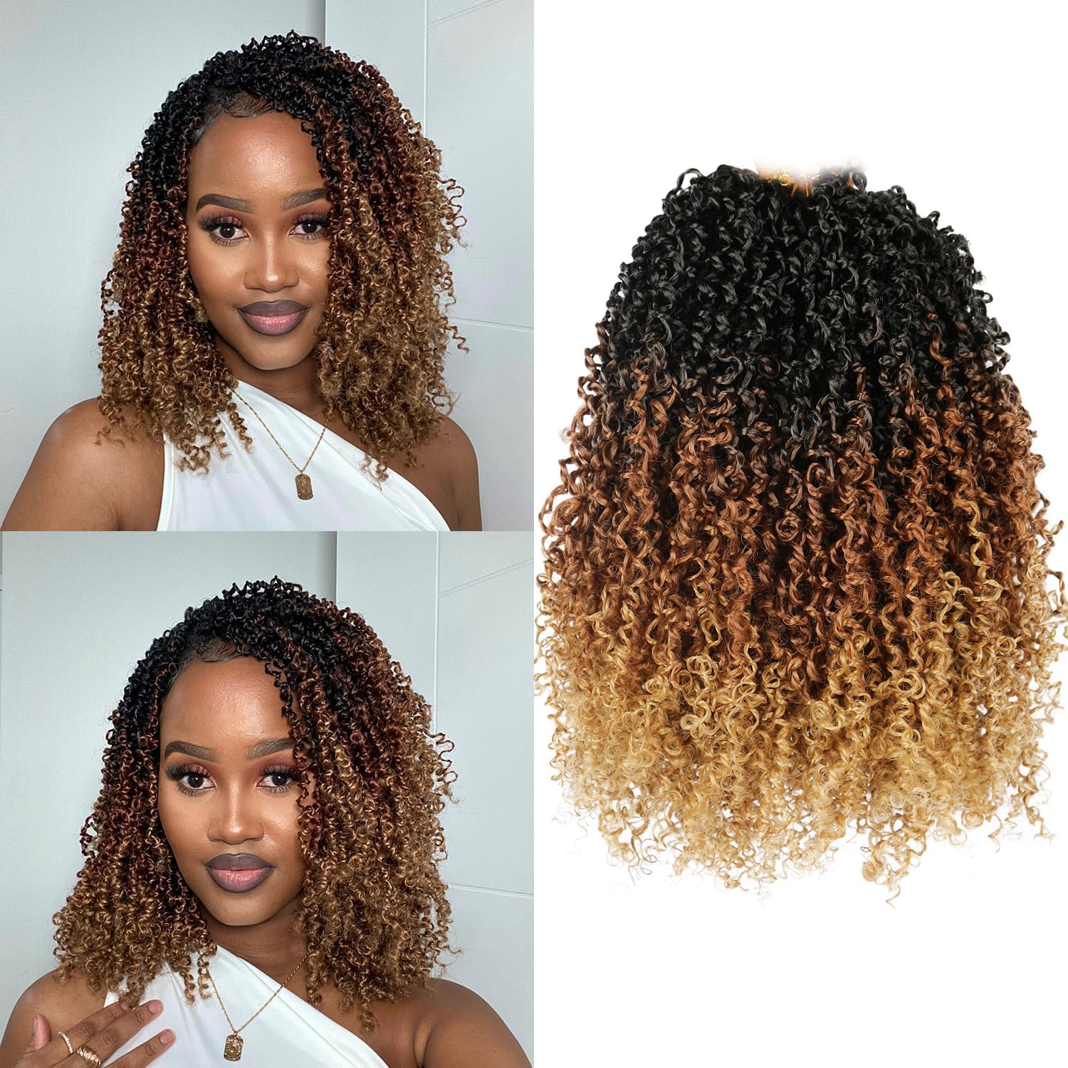 Amazon.com : Eerya 10 Inch Yanky Twist Crochet Hair for Women 8 Packs ...