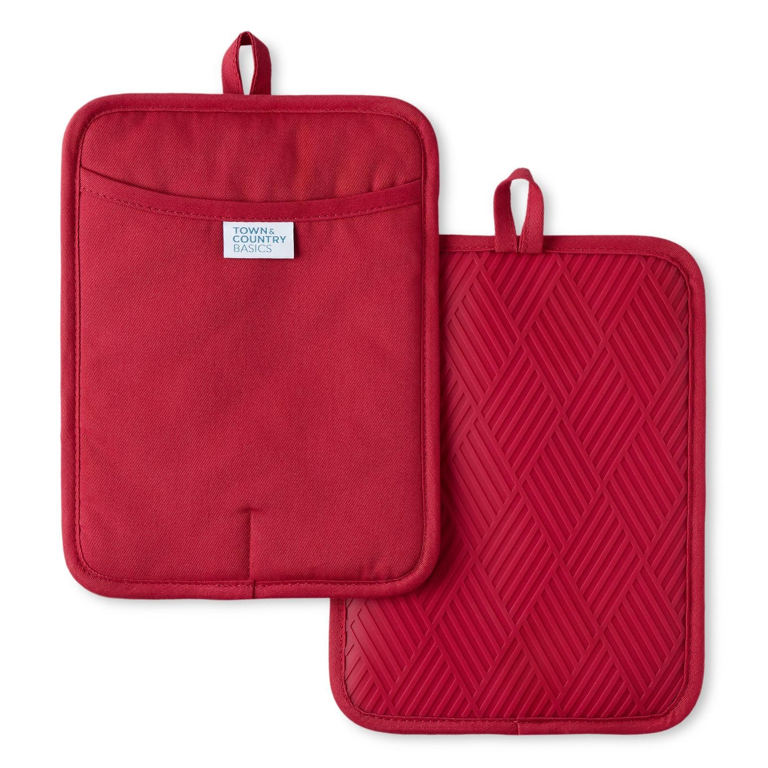 Amazon.com: TOWN & COUNTRY BASICS Basketweave Soft Silicone Pot Holder ...