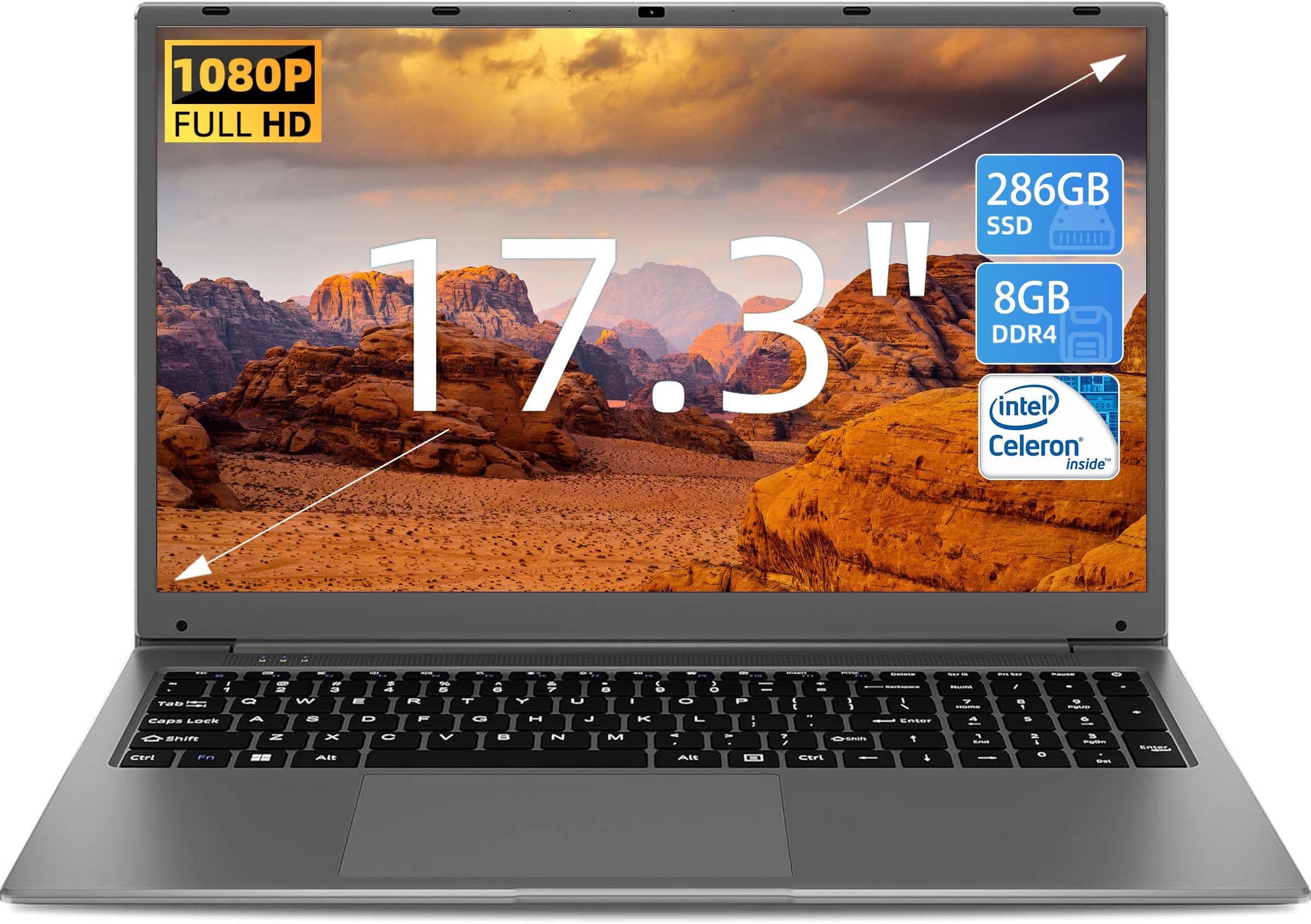 Snapklik.com : SGIN 17 Inch Laptop, IPS Full HD Laptops Computer, 8GB ...