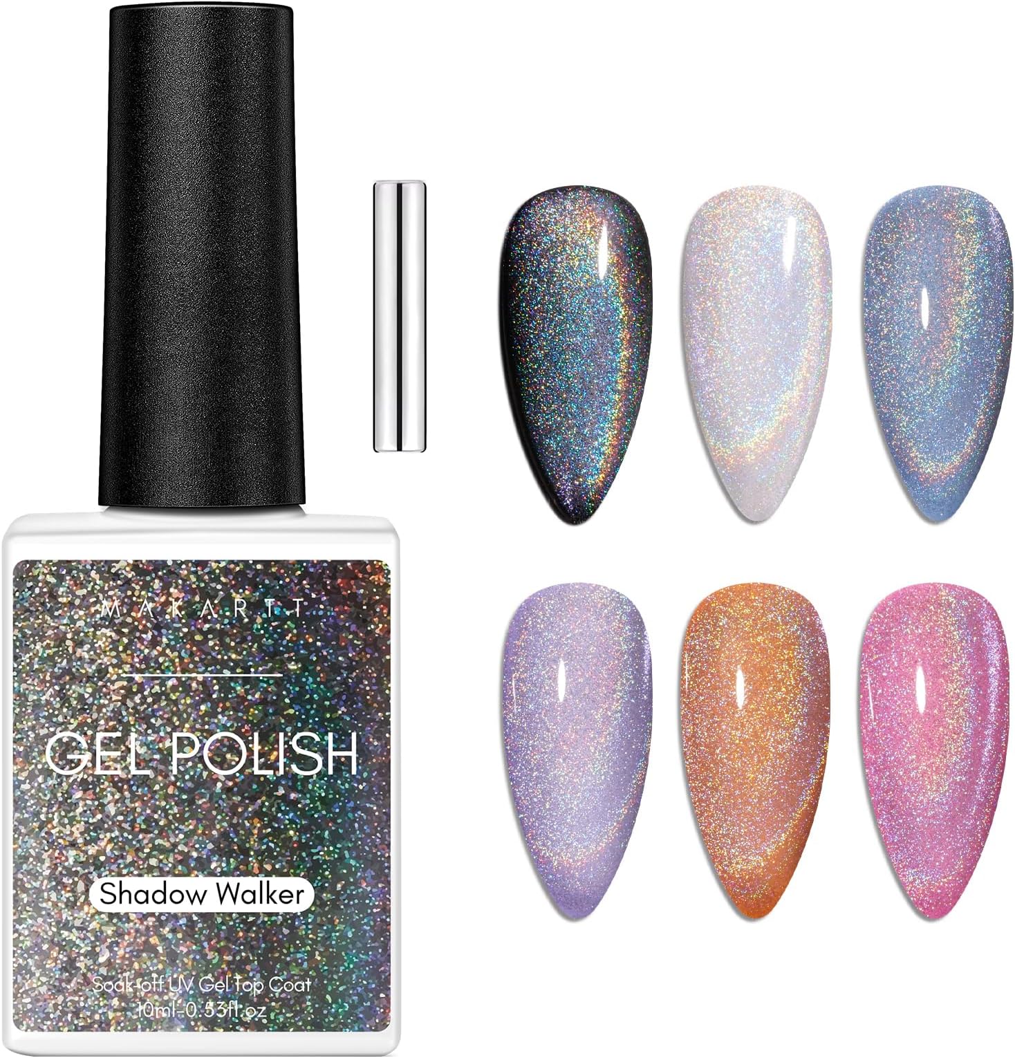 Amazon.com : Firedeep Cat Eye Gel Nail Polish 16ml Sapphire Blue Gel ...