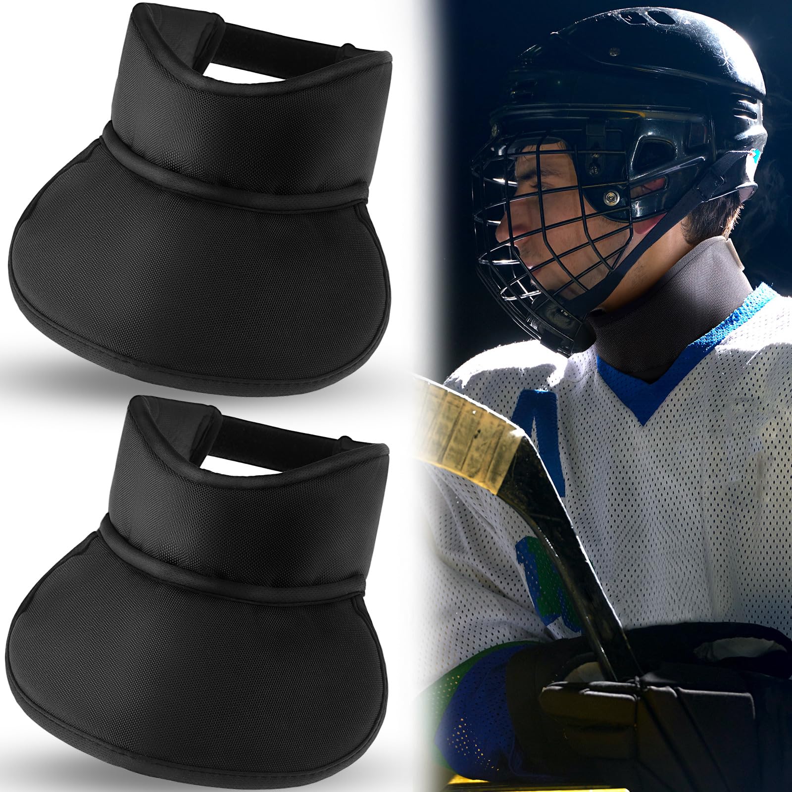Amazon.com : Jecery 2 Pcs Winter Hockey Neck Guard Youth 10-14 Inch ...