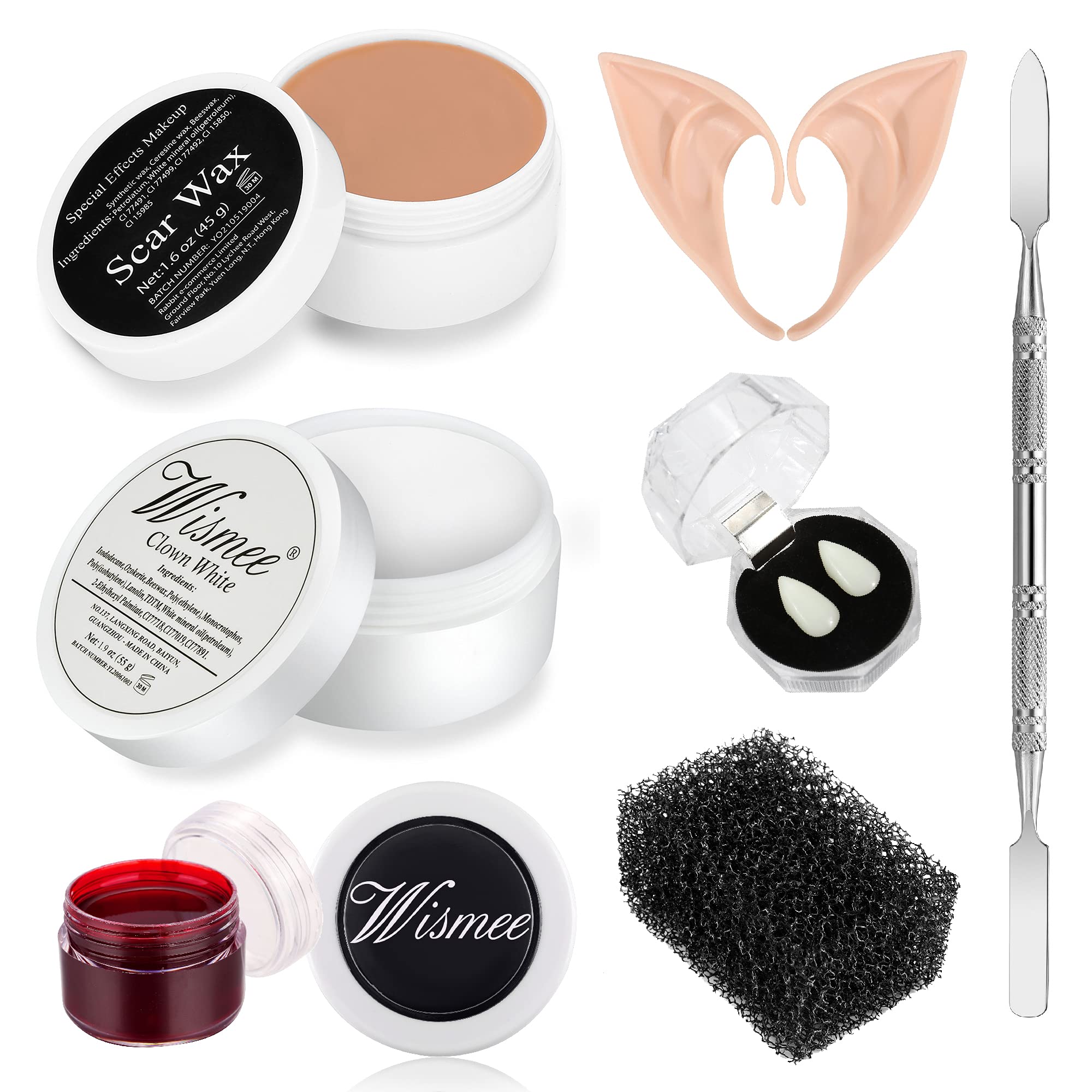 Buy Wismee Sfx Makeup Kit Special Effects Makeup Black White Face Paint ...