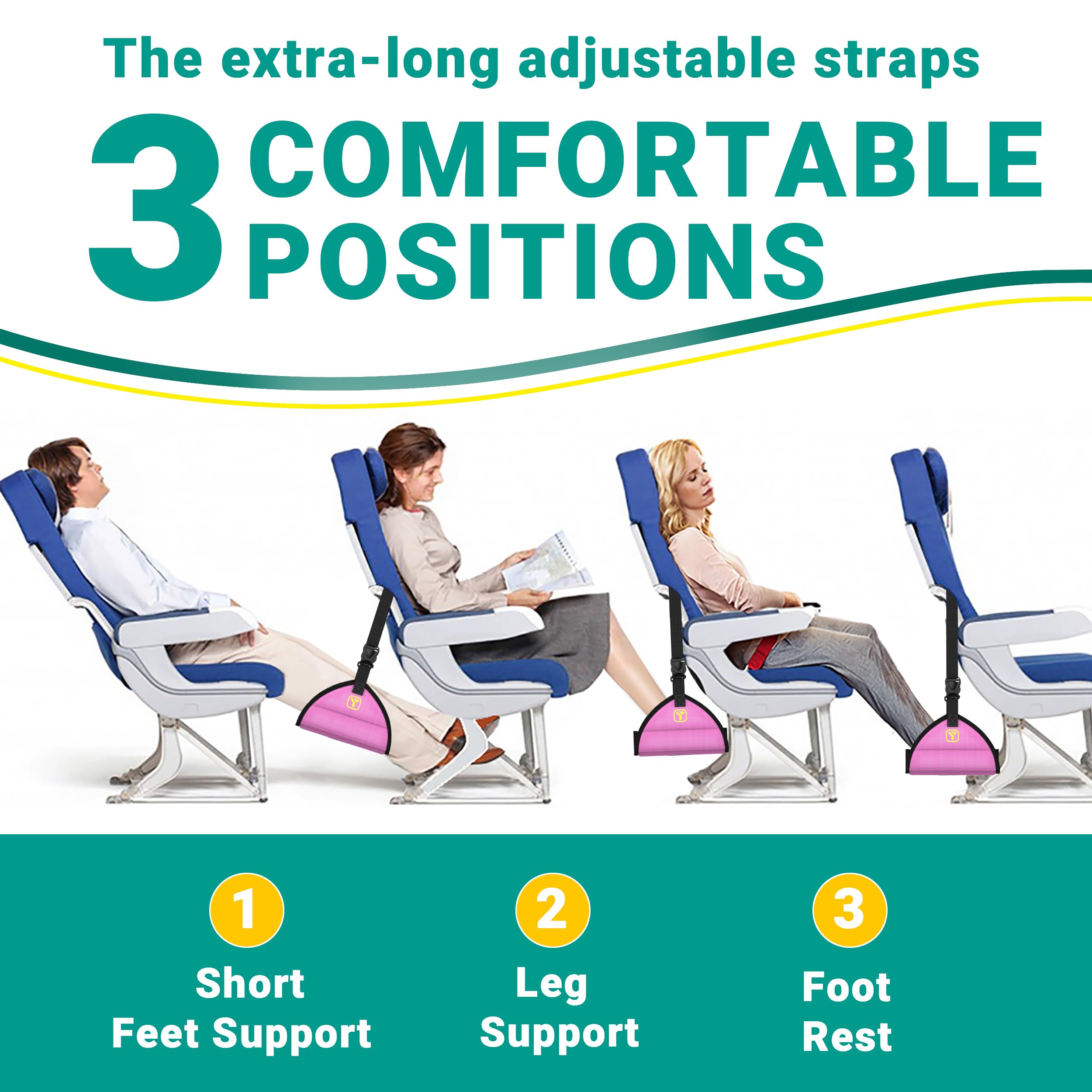 Snapklik.com : Portable Airplane Footrest - Relax Your Feet Foot Rest ...