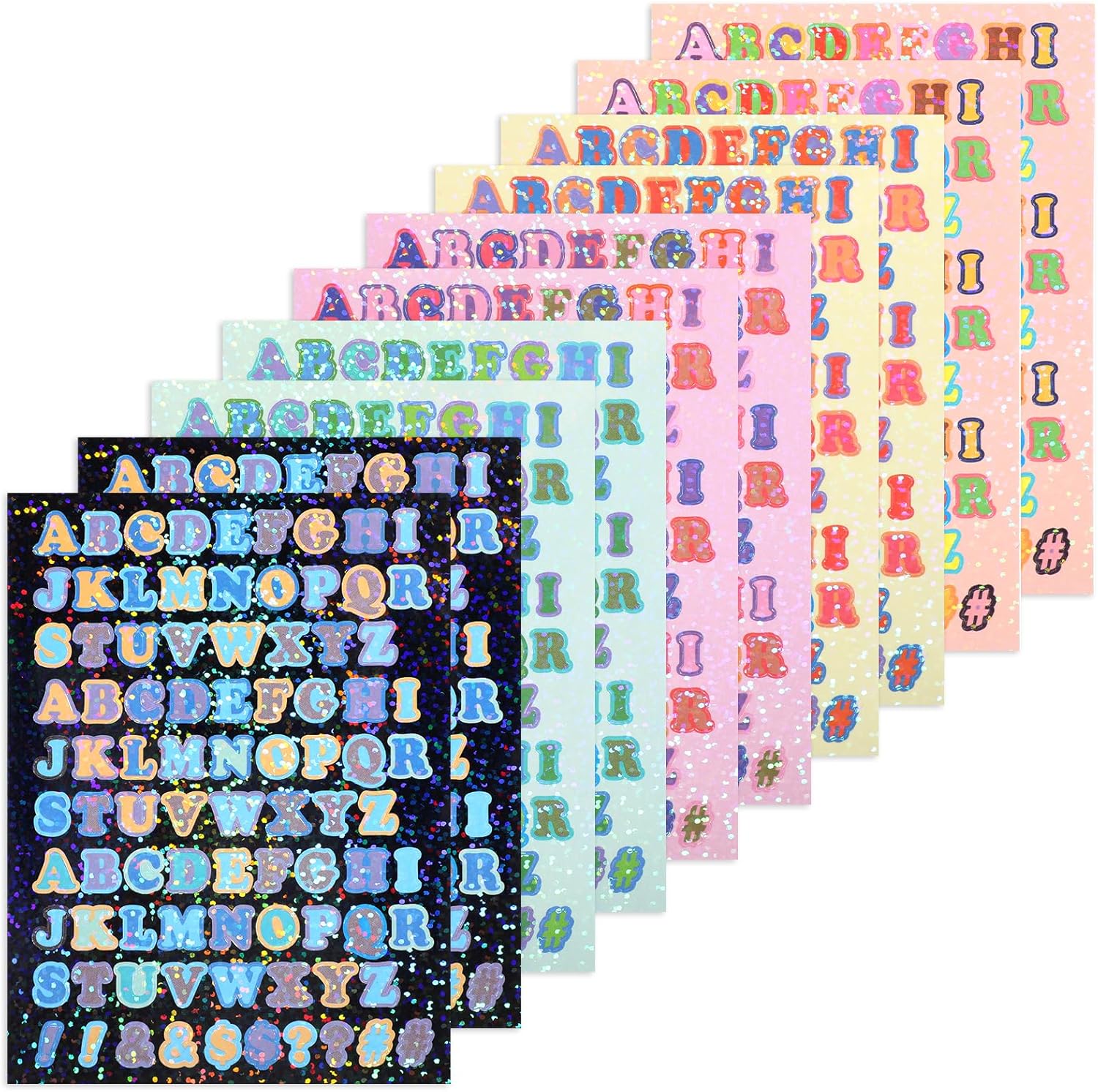 Ymapinc 880 Pieces Alphabet Stickers Small, 10 Sheets Colorful Self ...