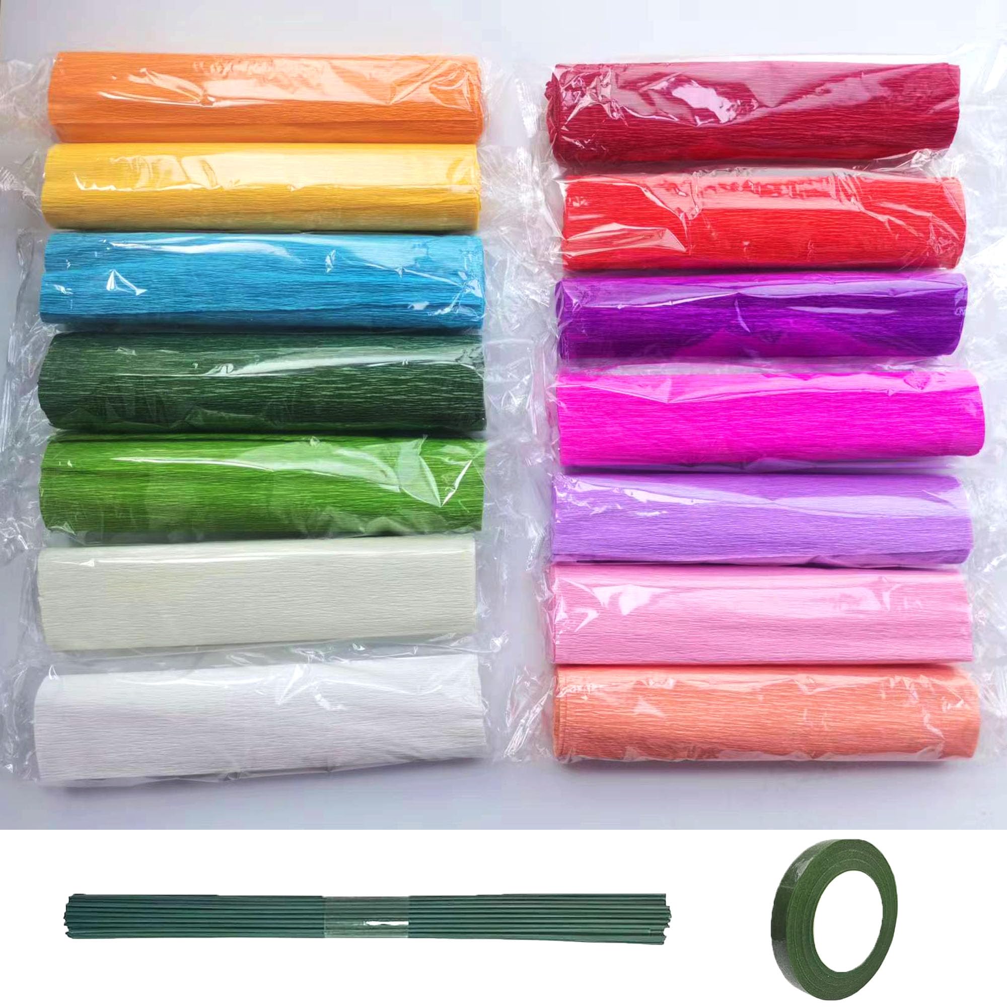 Crepe Paper Beyoslf 4 Colors Rolls, 9.8 Inch Wide 8ft Long Sheets For ...